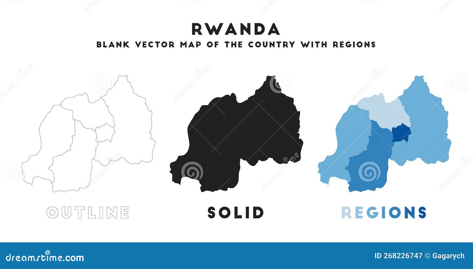 Rwanda map. stock vector. Illustration of republic, abstract - 268226747