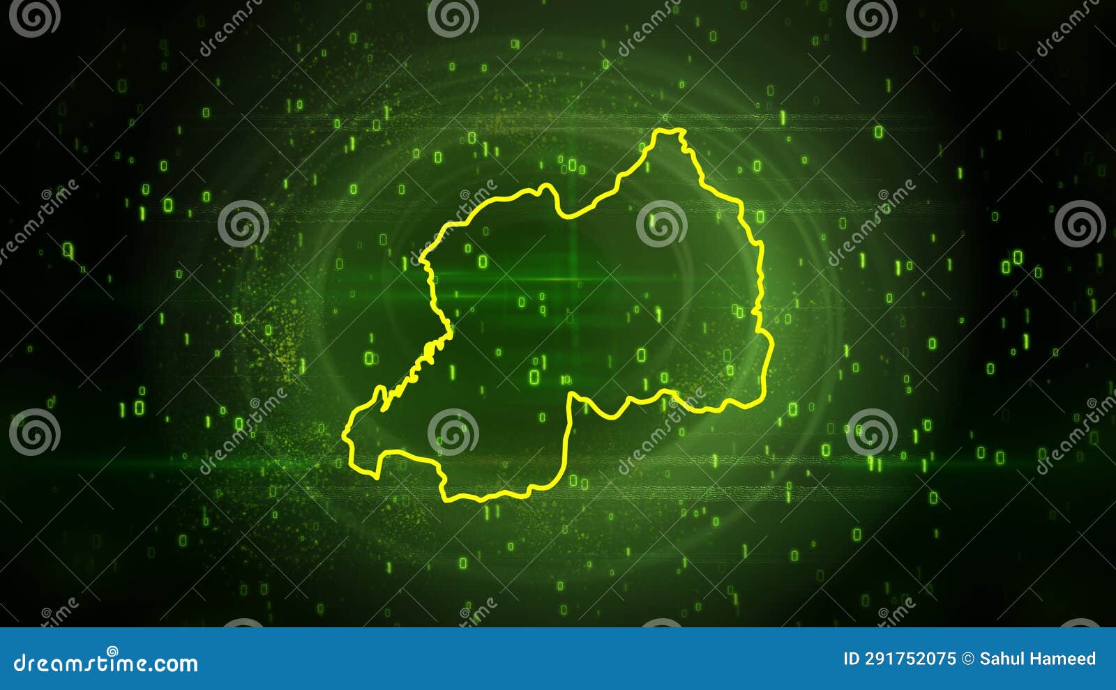 Rwanda Map On Digital Background Royalty-Free Stock Photography ...