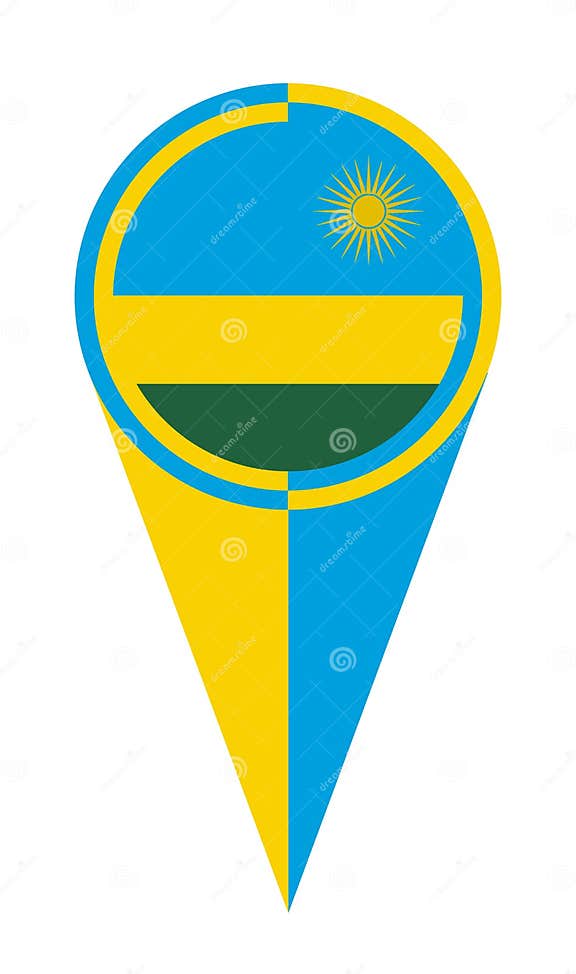 Rwanda Map Pointer Location Flag Stock Vector - Illustration of element, pointer: 136997516