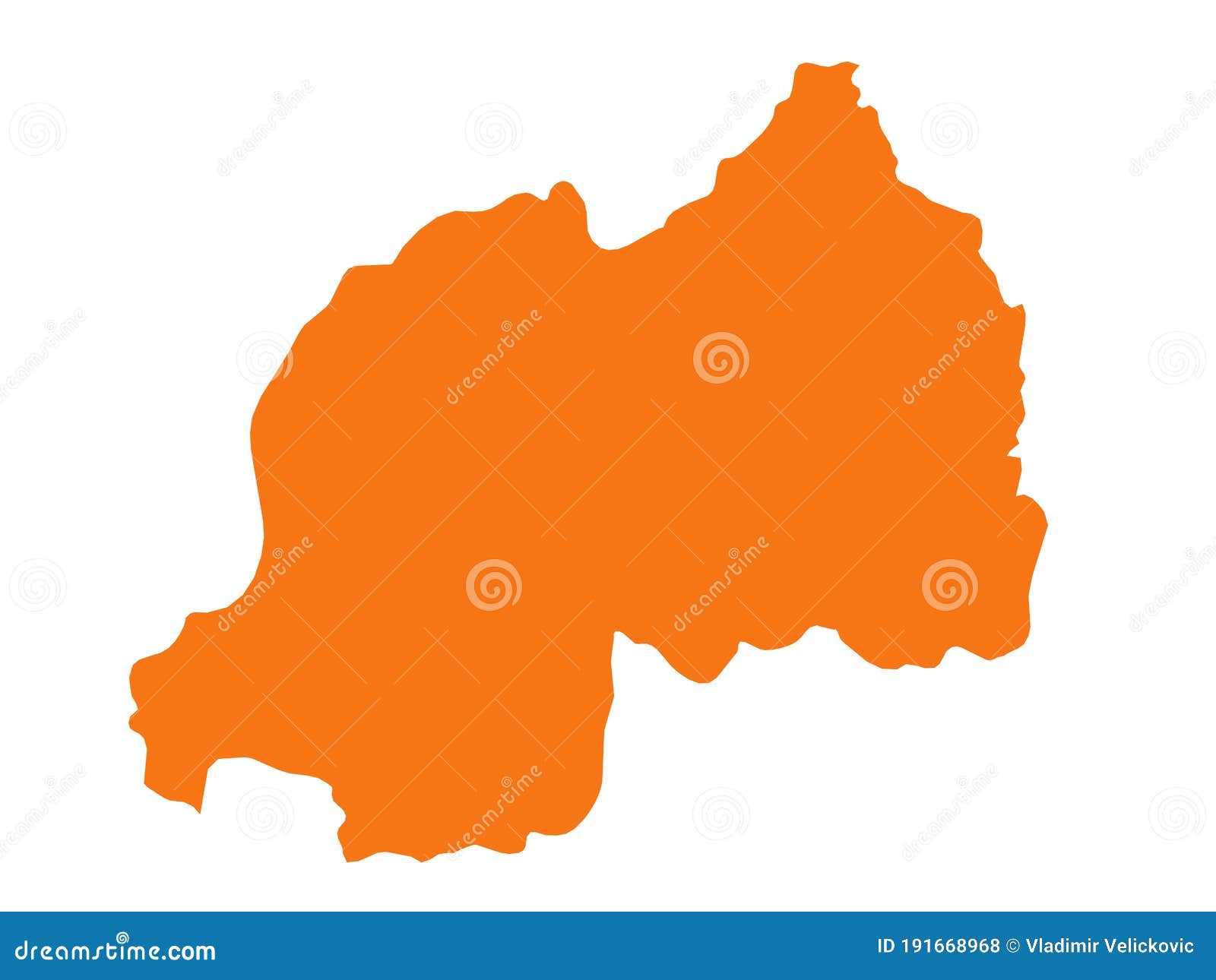 Rwanda Map - State of the Republic of Rwanda Stock Illustration ...