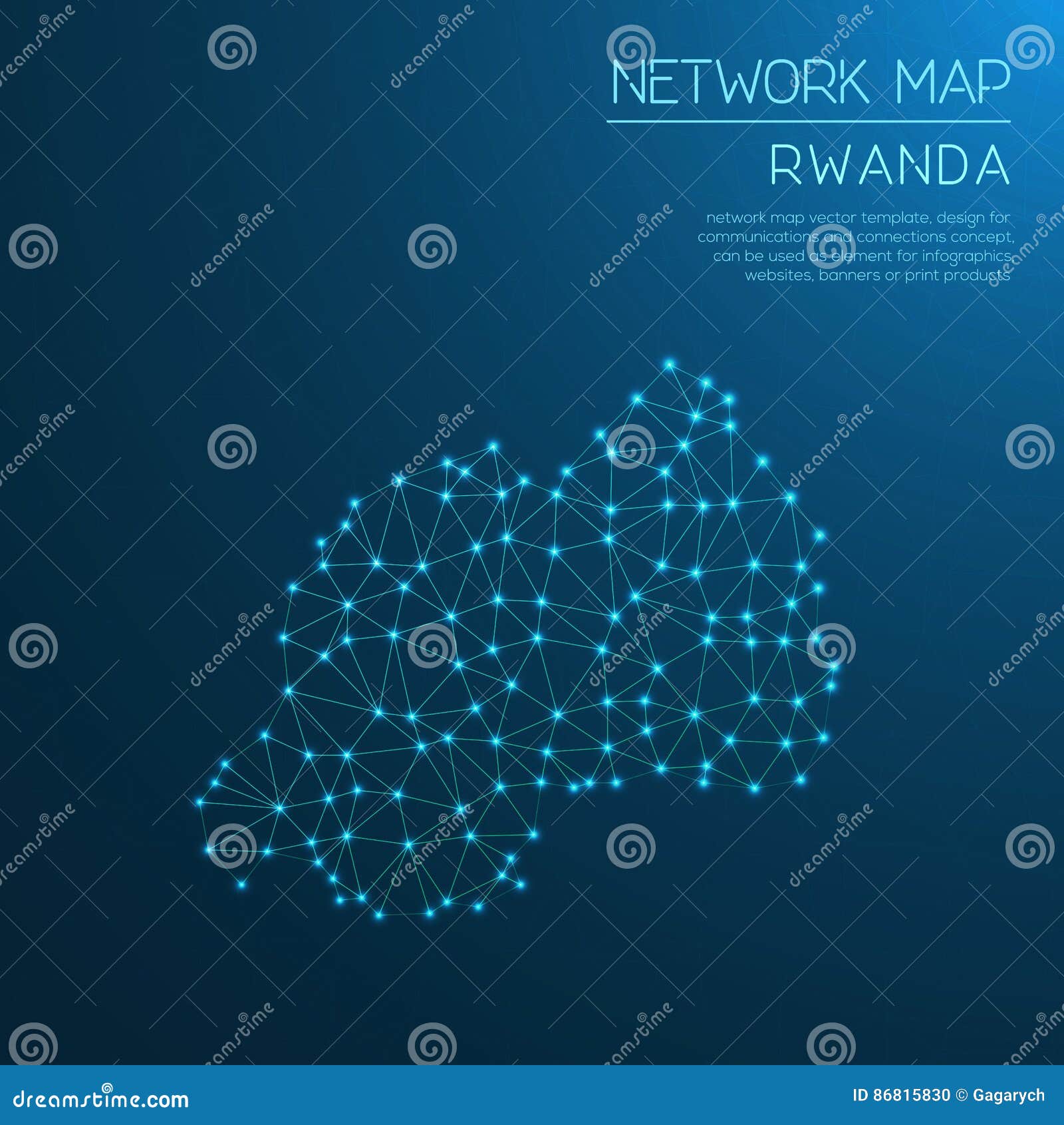 Rwanda Network Map. Vector Illustration | CartoonDealer.com #177792578