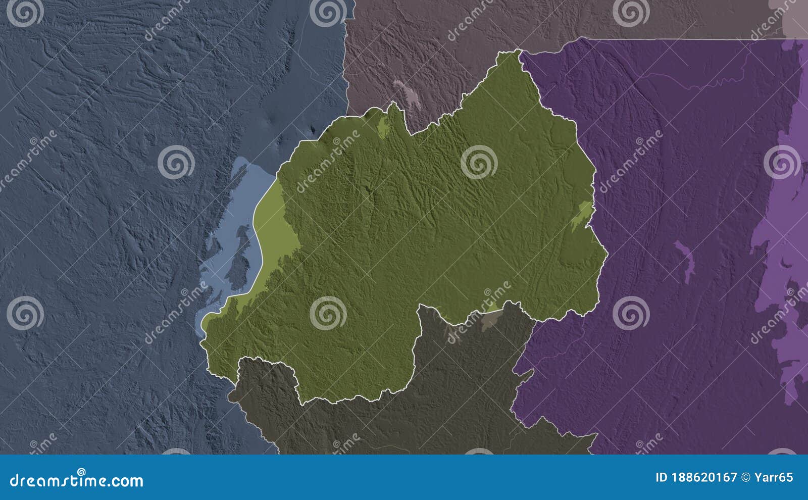 Rwanda - Overview. Administrative Stock Illustration - Illustration of ...