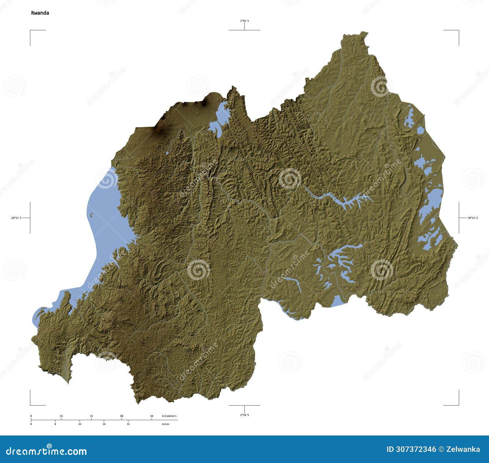 Rwanda Shape on White. Pale Stock Illustration - Illustration of ...