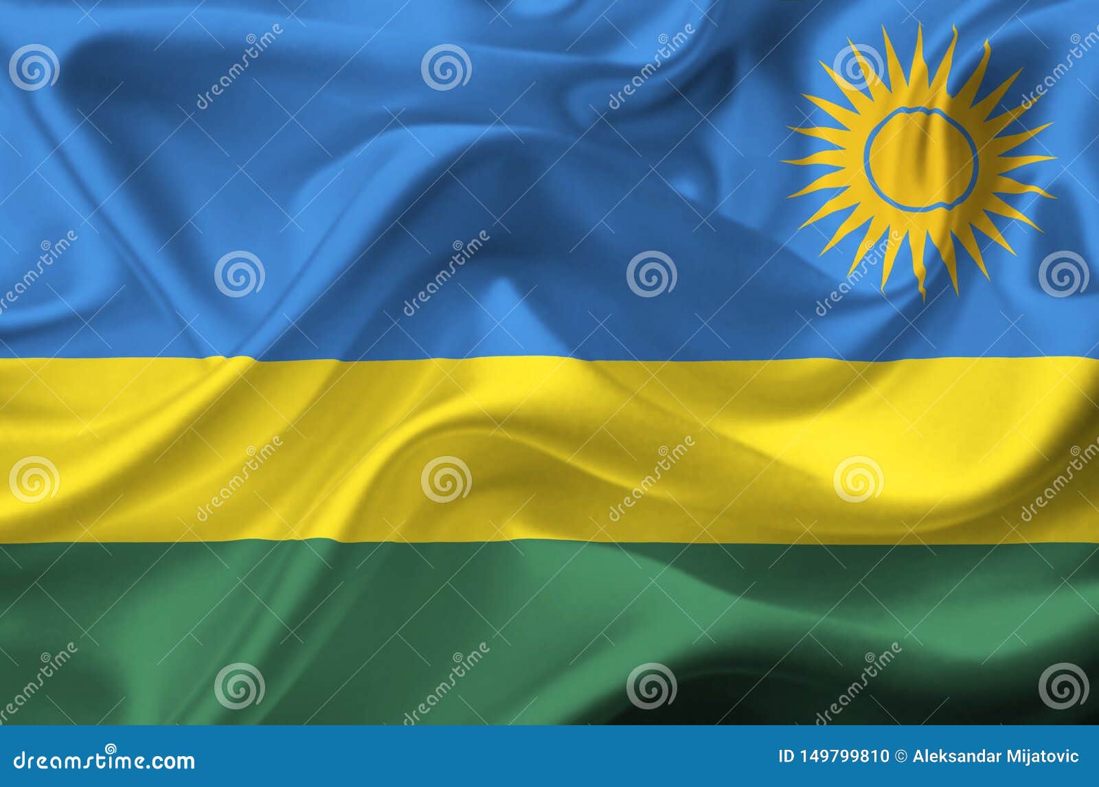 Rwanda waving flag stock photo. Image of frame, effect - 149799810