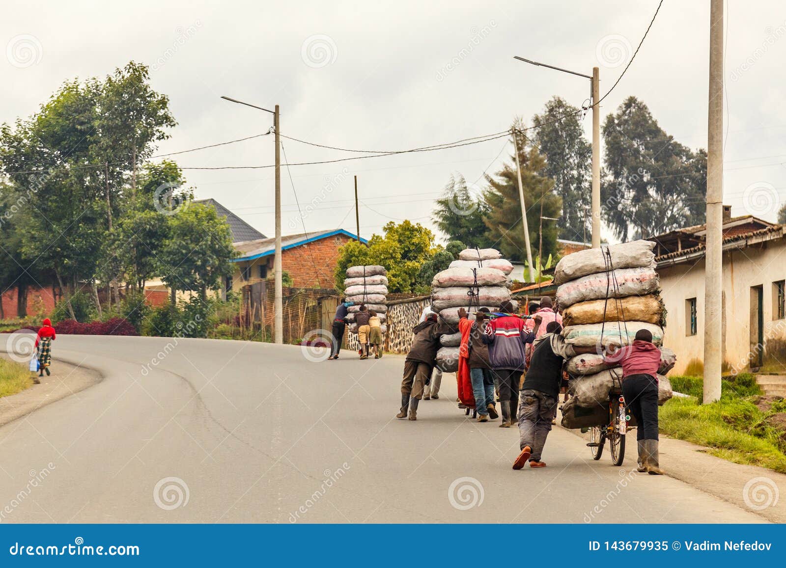 Rural Rwandan Village, Lake Kivu, Kibuye, Rwanda Stock Photography ...