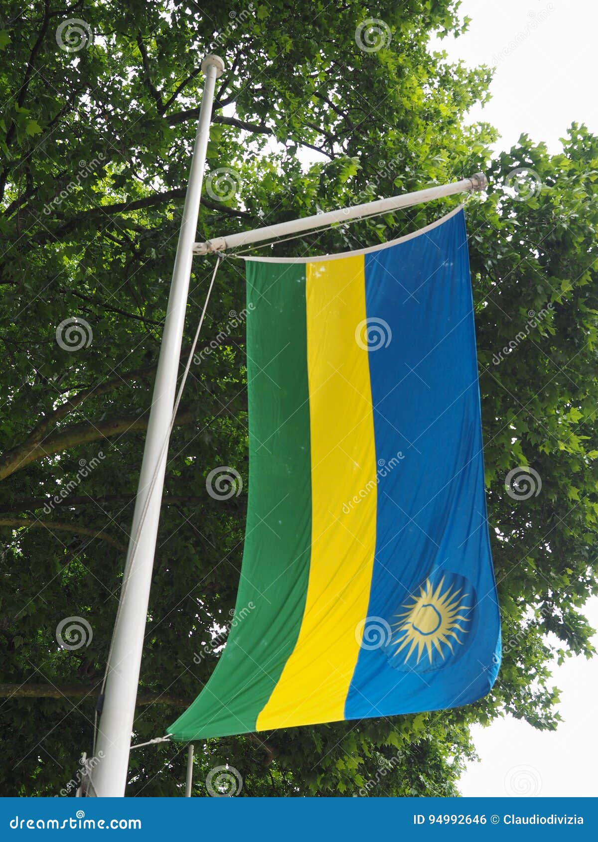 Rwandan Flag of Rwanda stock photo. Image of africa, african - 94992646