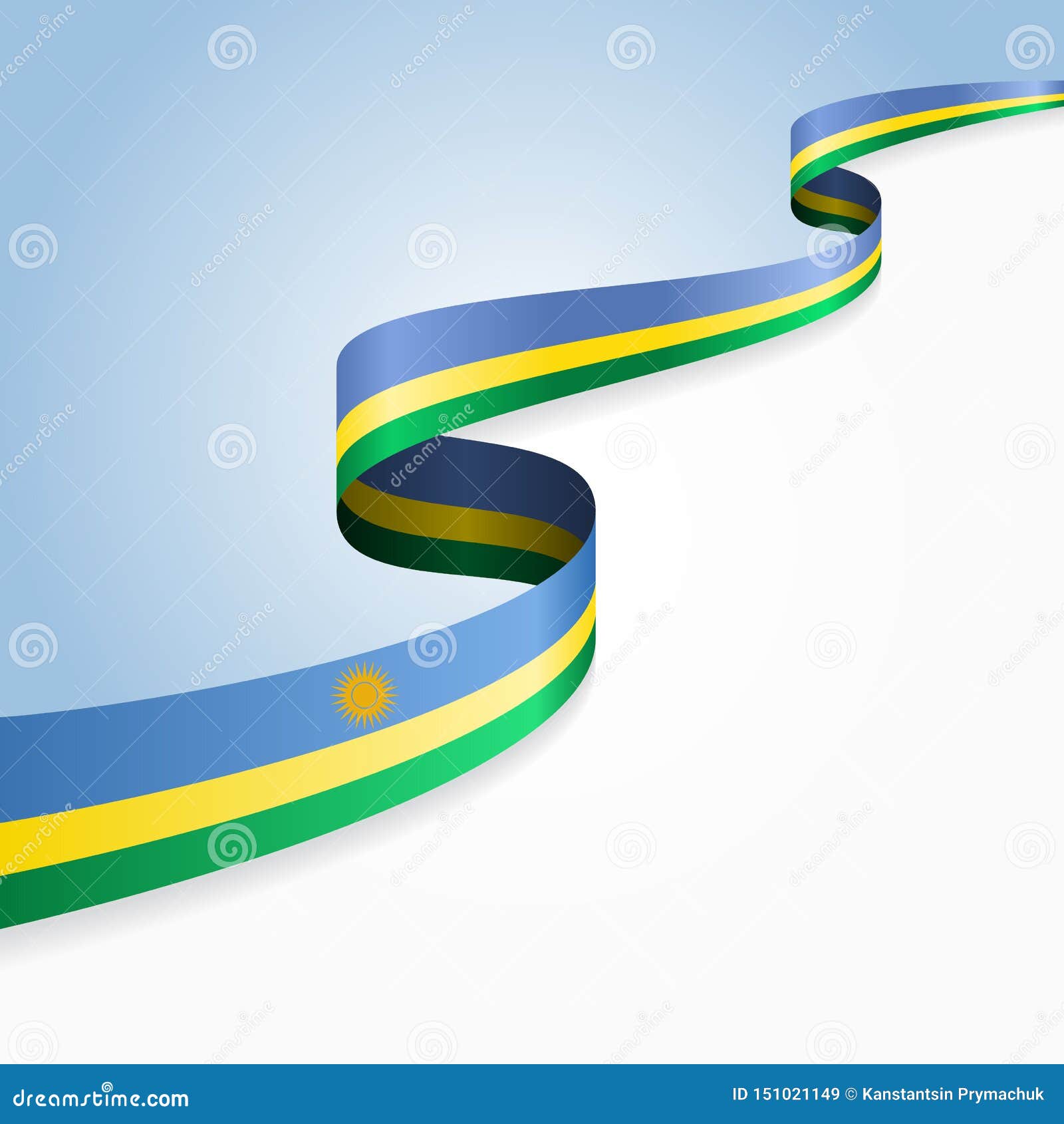 Rwandan Flag Wavy Abstract Background. Vector Illustration. Stock ...