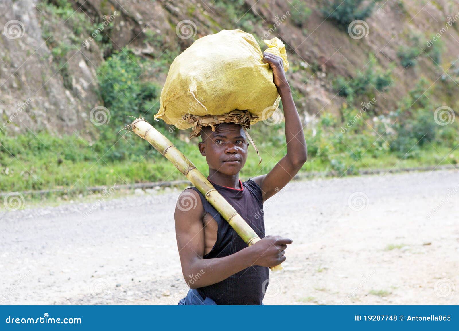 Rwandan man editorial stock photo. Image of rural, belongings - 19287748