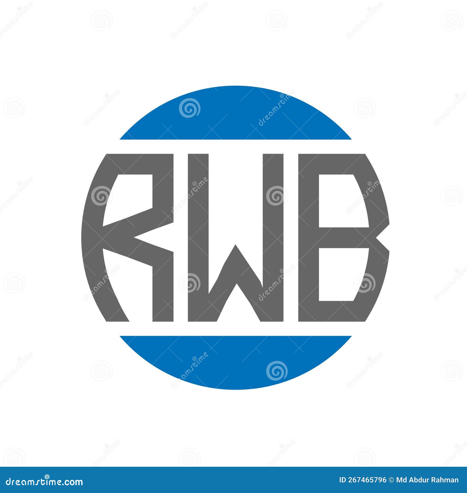 RWB Letter Logo Design On White Background. RWB Creative Initials ...
