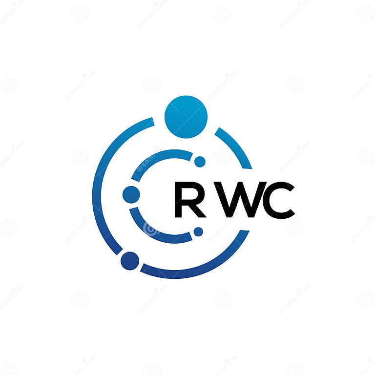 RWC Letter Technology Logo Design on White Background. RWC Creative ...
