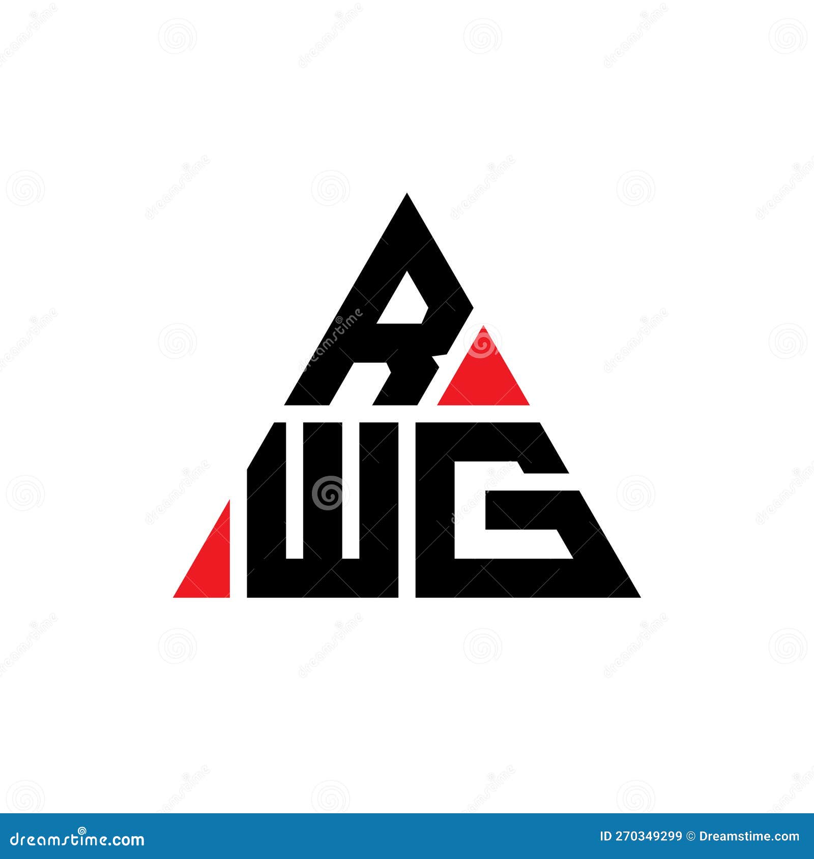 RWG Triangle Letter Logo Design with Triangle Shape. RWG Triangle Logo ...