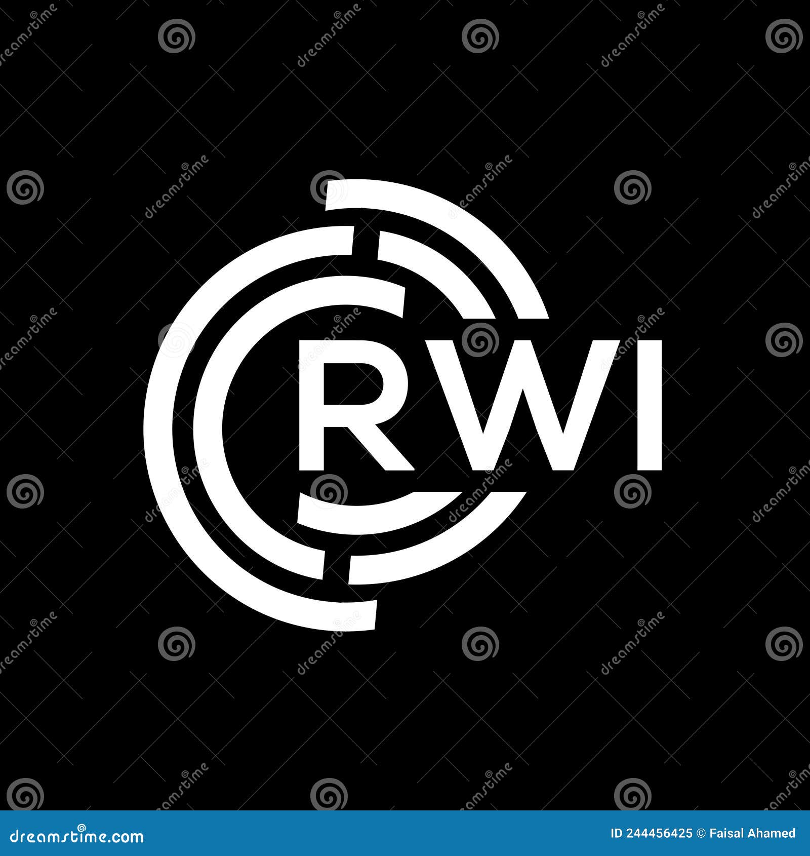 RWI Letter Logo Design. RWI Monogram Initials Letter Logo Concept Stock ...