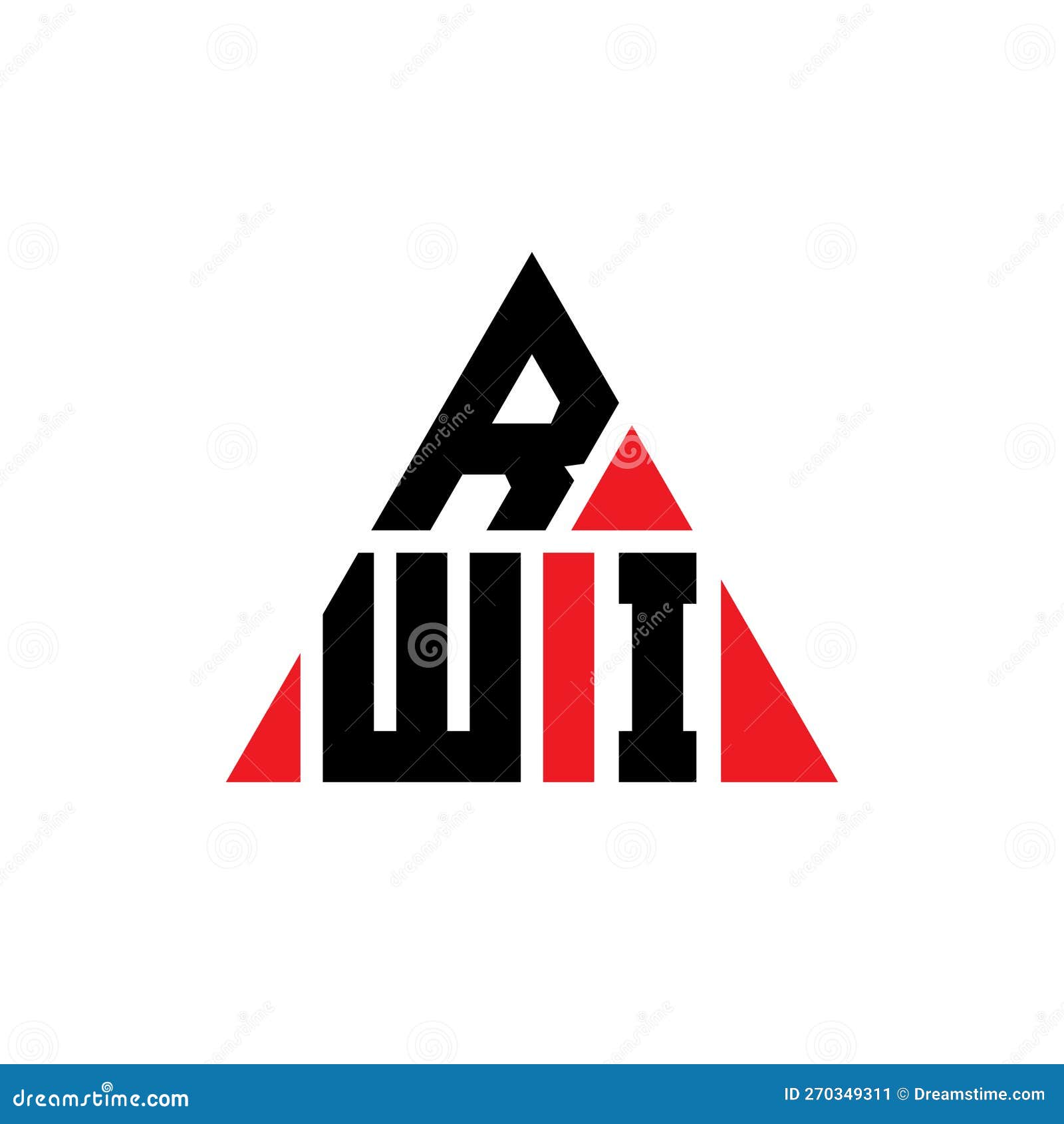 RWI Triangle Letter Logo Design with Triangle Shape. RWI Triangle Logo ...