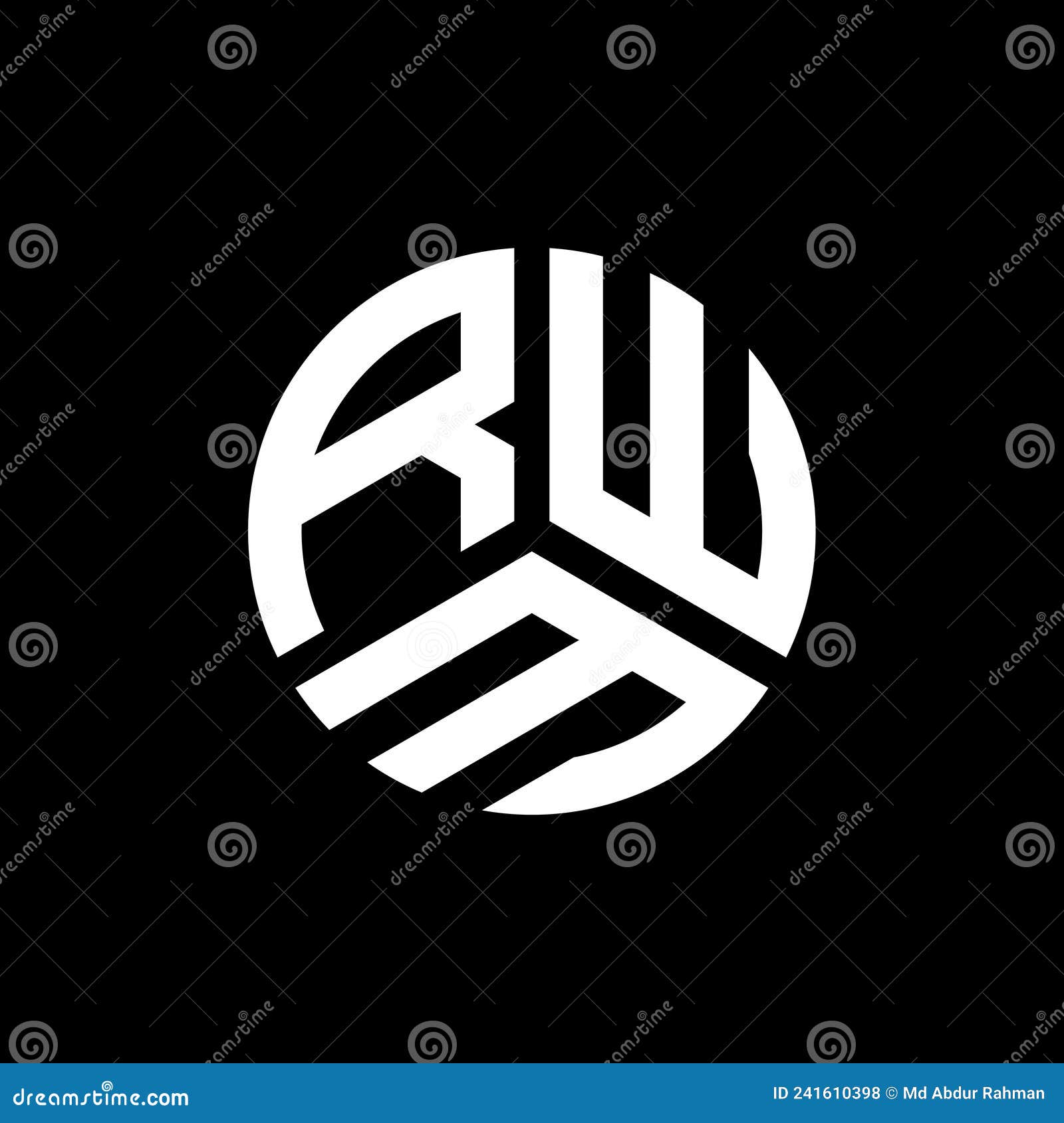 RWM Letter Logo Design on Black Background. RWM Creative Initials ...