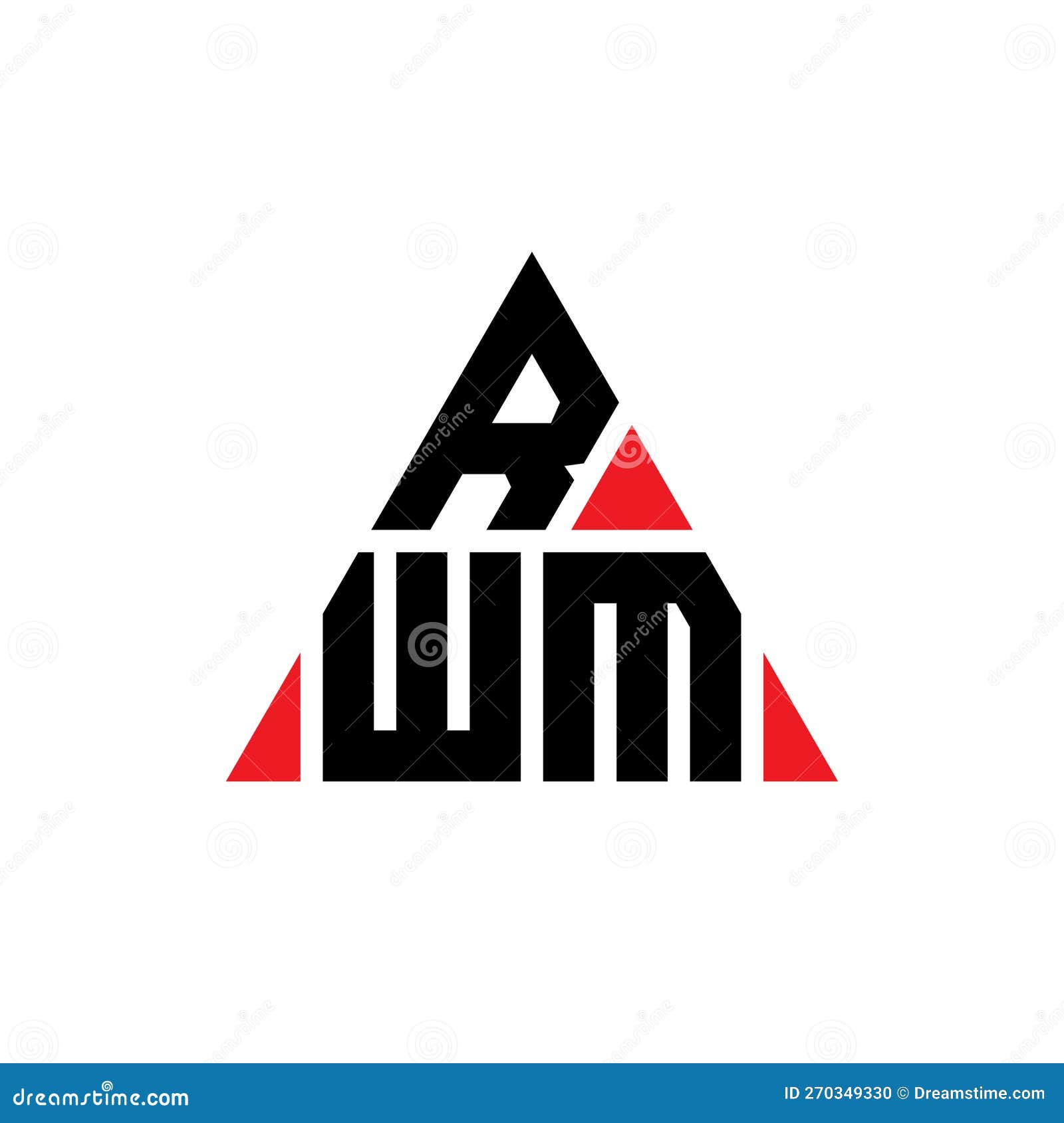 RWM Triangle Letter Logo Design with Triangle Shape. RWM Triangle Logo ...