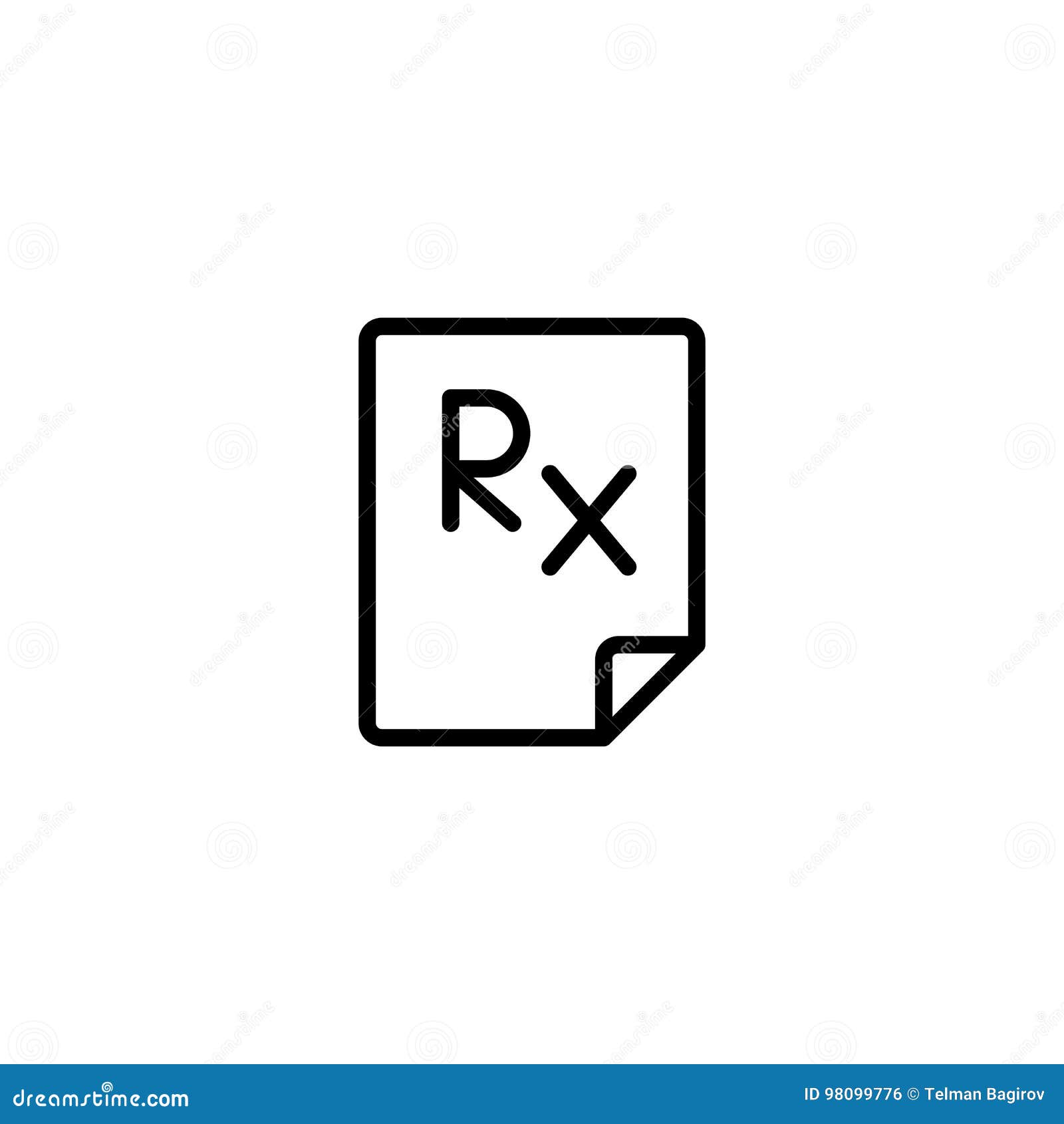 Rx blank icon black stock illustration. Illustration of prescription ...