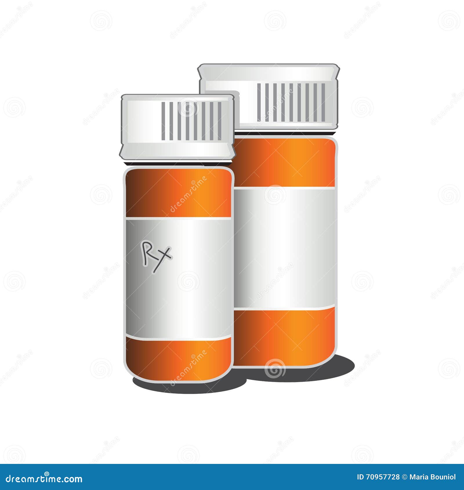 Rx Bottles Vector Illustration Stock Vector - Illustration of design ...