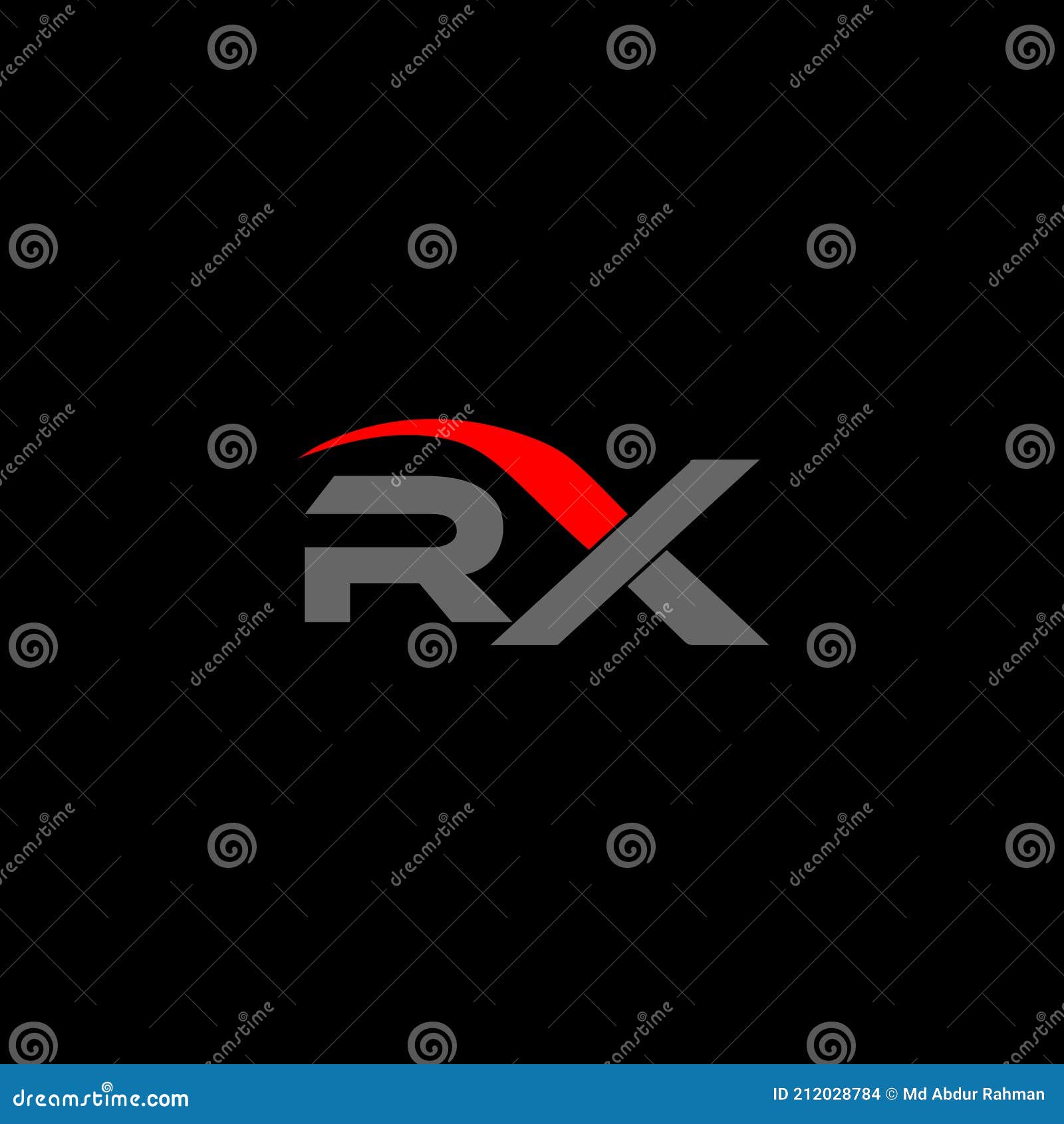 RX Creative Unique Abstract Modern Geometric Vector Symbol Font Logo ...