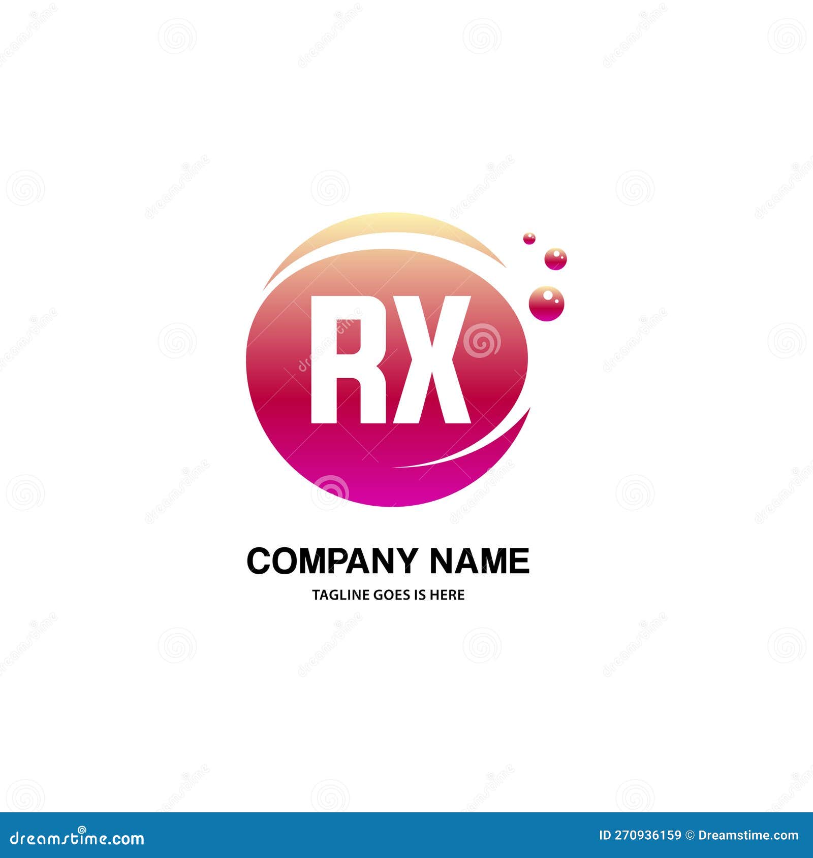 RX Initial Logo with Colorful Circle Template Vector Stock Vector ...
