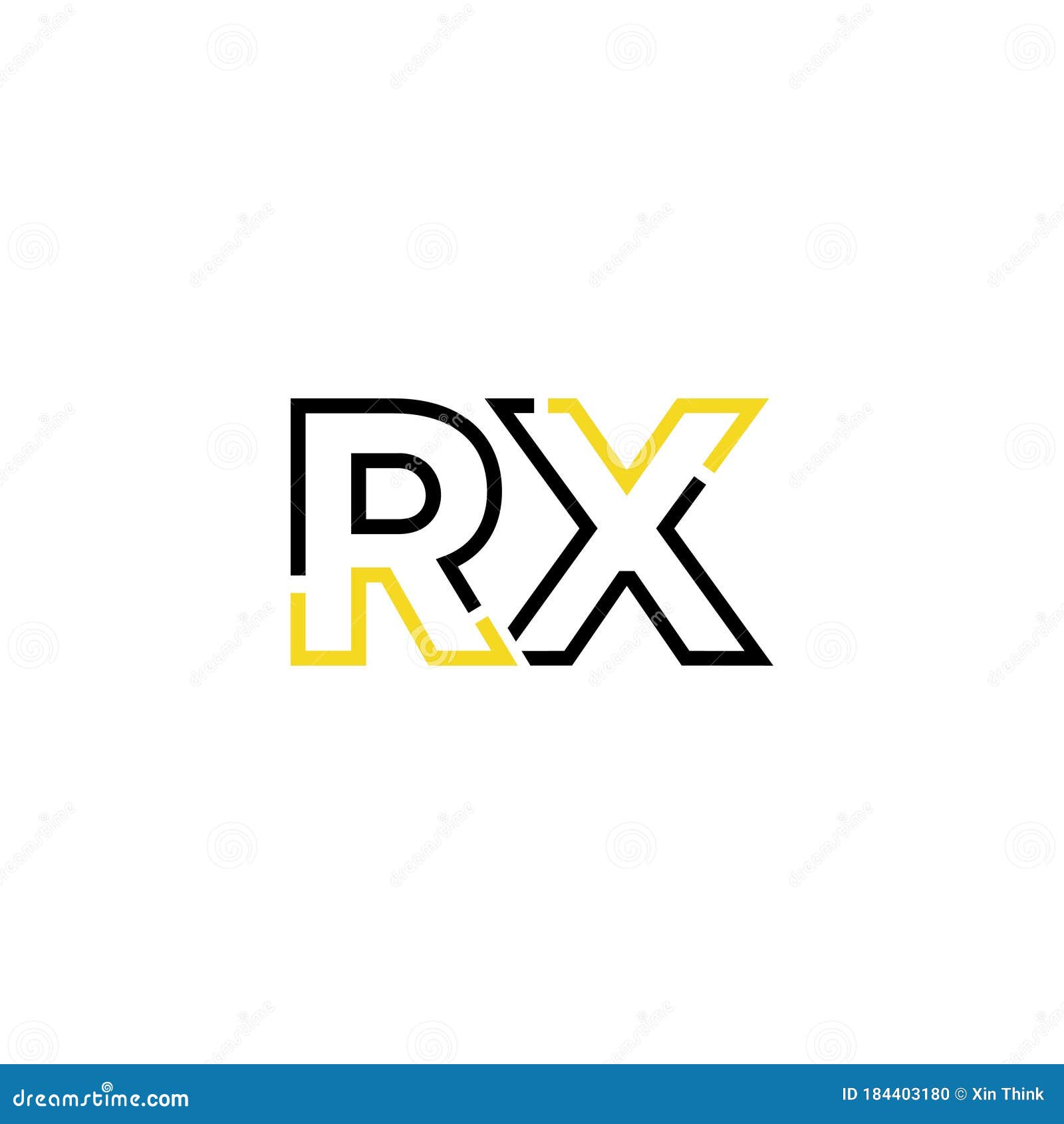 RX Letter Logo Icon Design Template Elements Stock Illustration ...