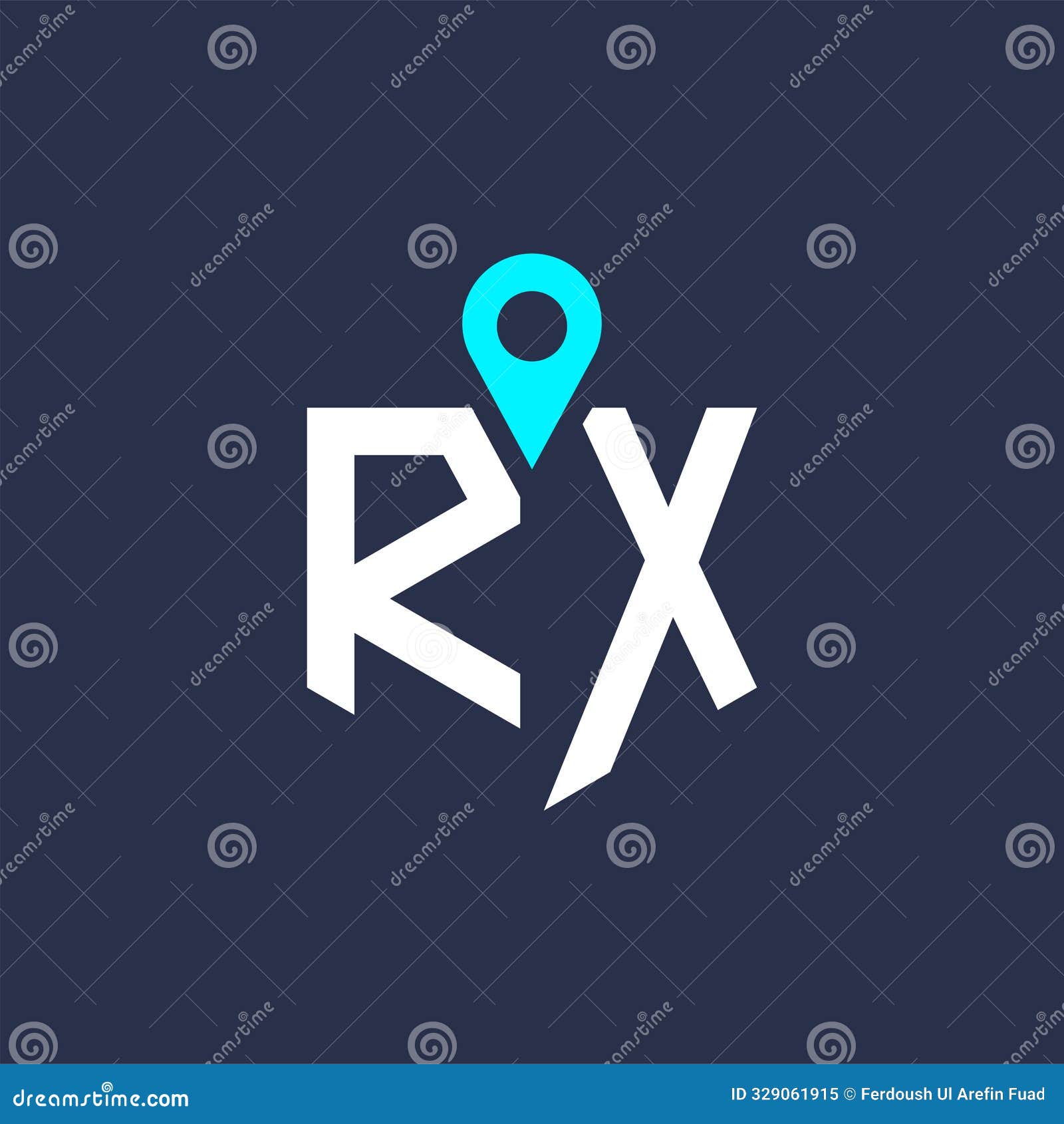 RX Location Logo Design for Recruitment and Navigation - Letter RX Logo ...