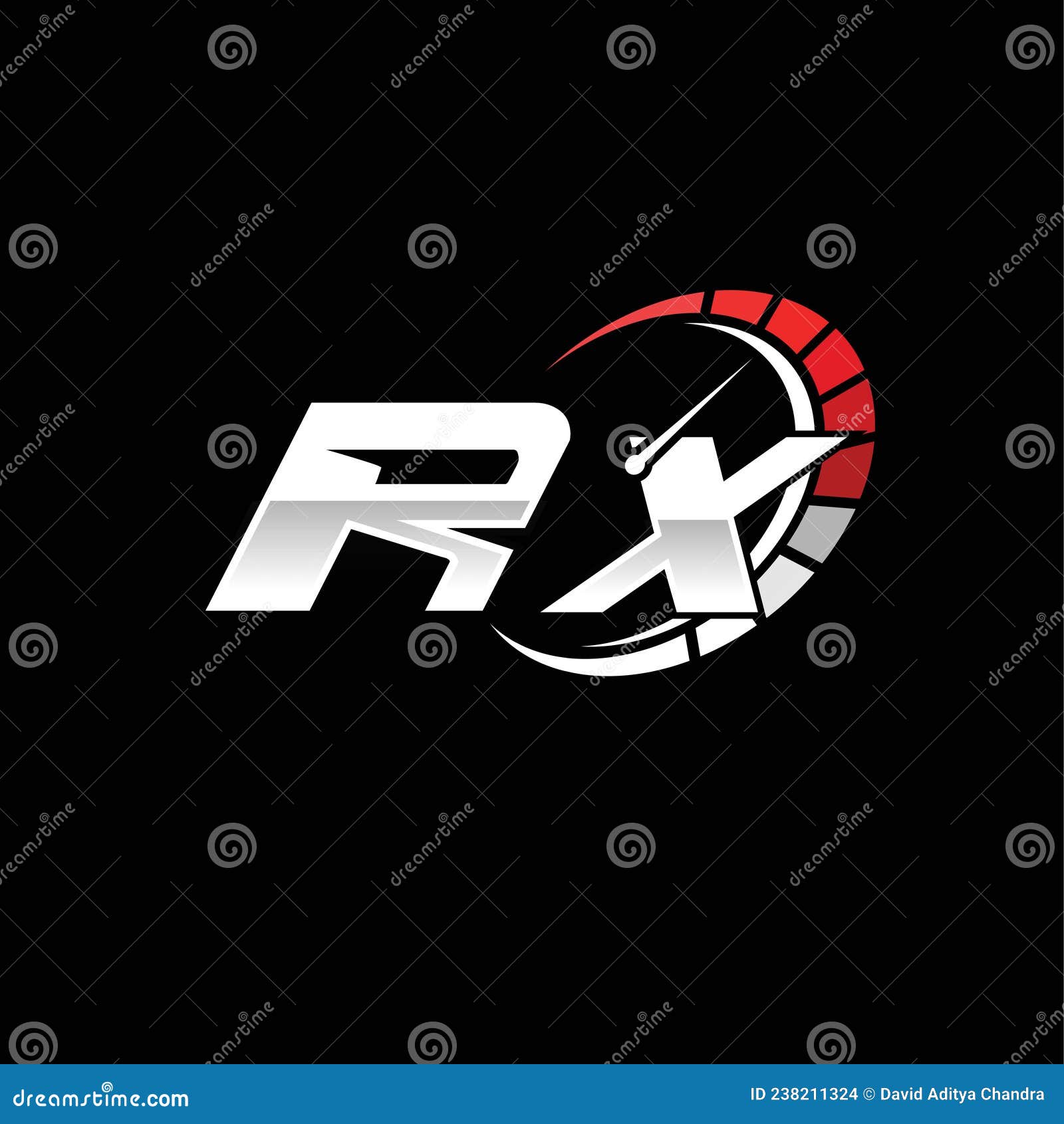 RX Logo Letter Speed Meter Racing Style Stock Vector - Illustration of ...