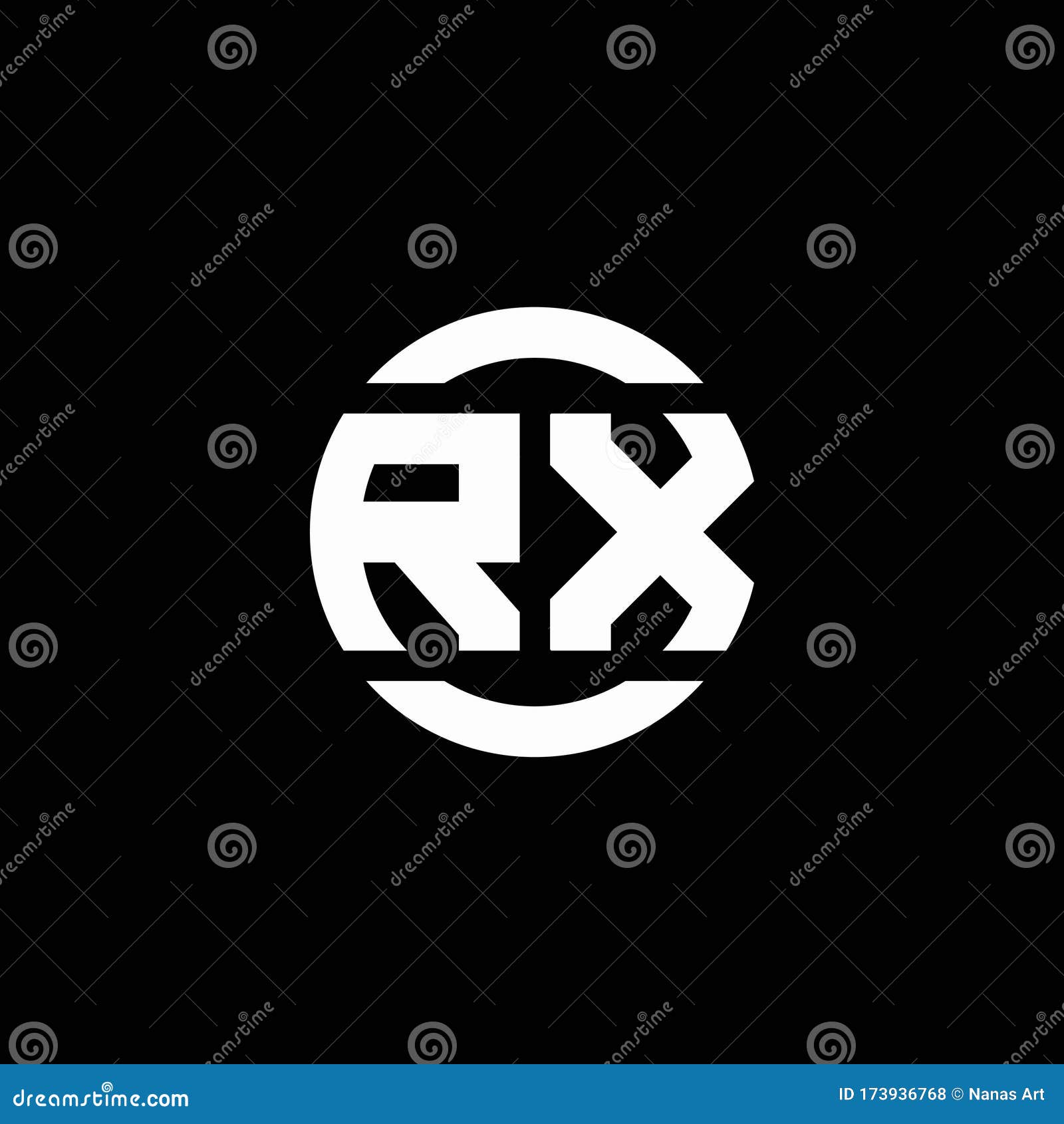 RX Logo Monogram Isolated on Circle Element Design Template Stock ...