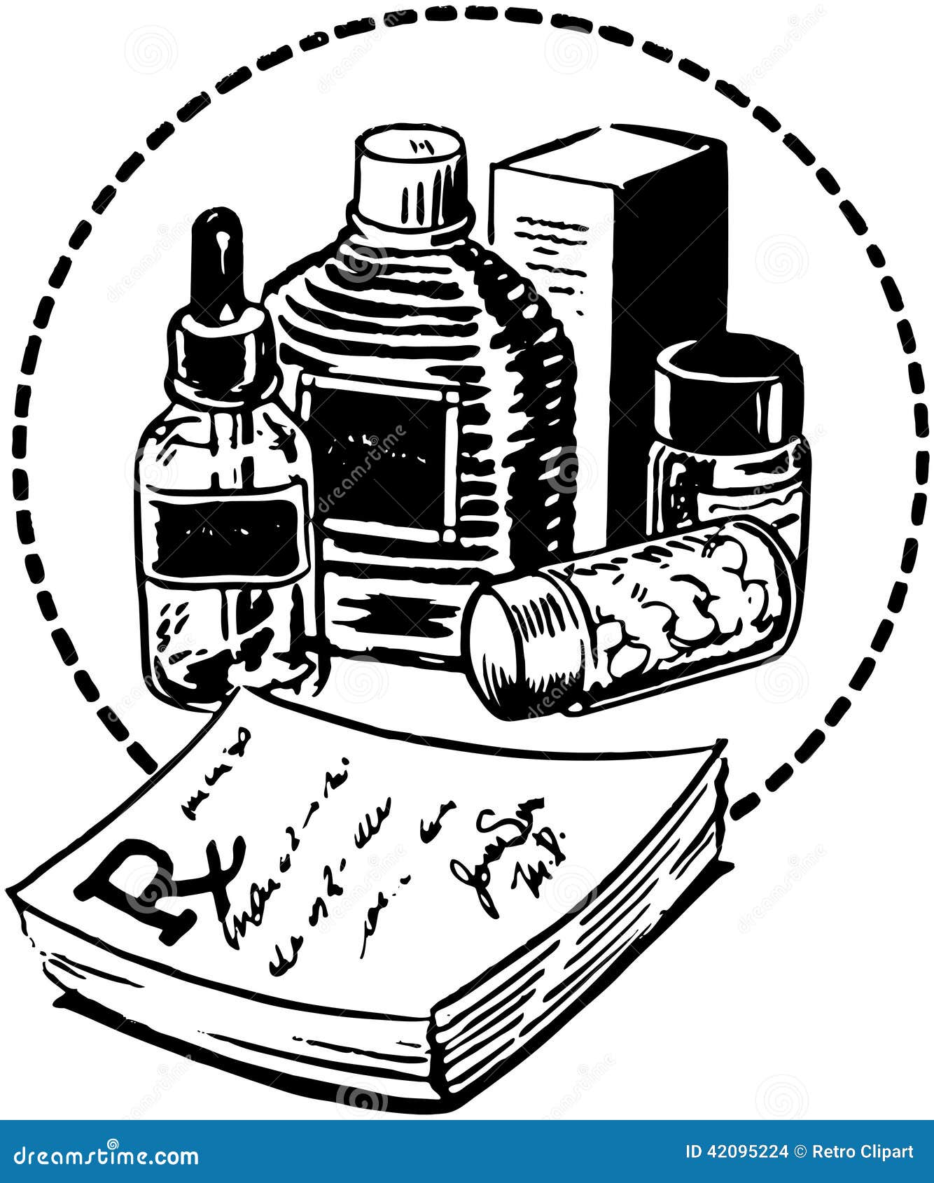 RX Pad with Drugs stock vector. Illustration of pharmacists - 42095224