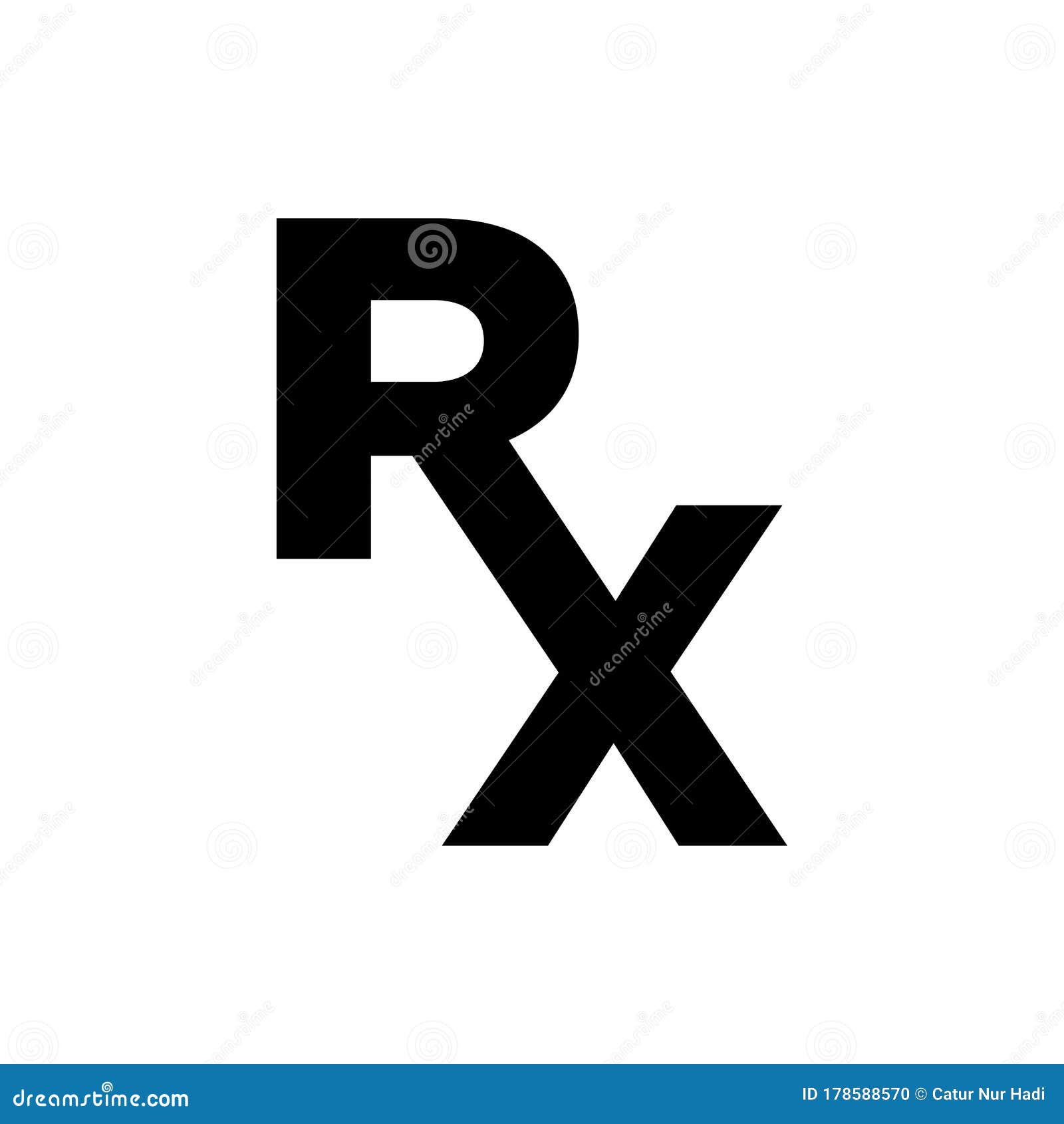 RX Signage Icon Flat Vector Template Design Trendy Stock Vector ...