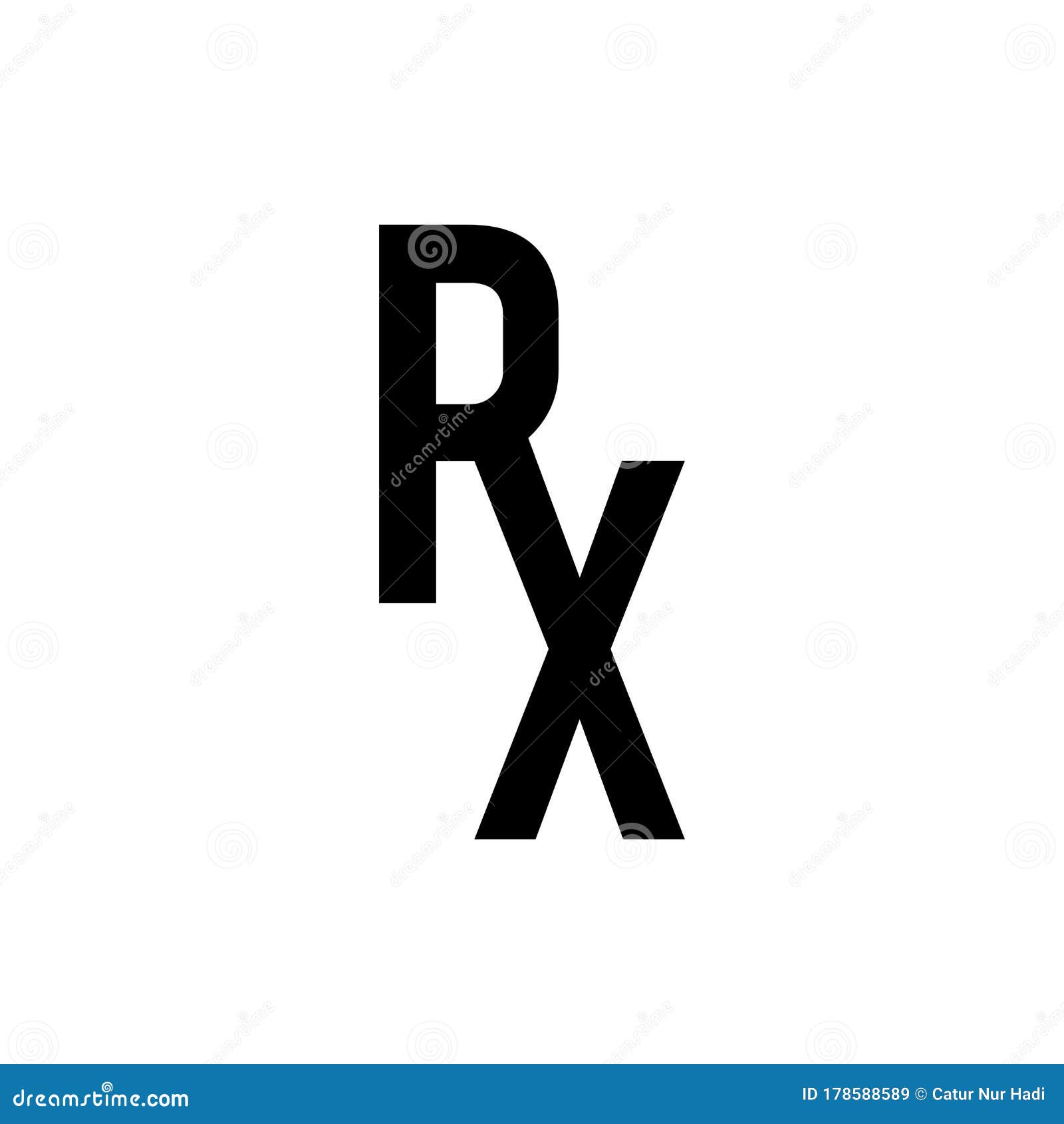 RX Signage Icon Flat Vector Template Design Trendy Stock Vector ...