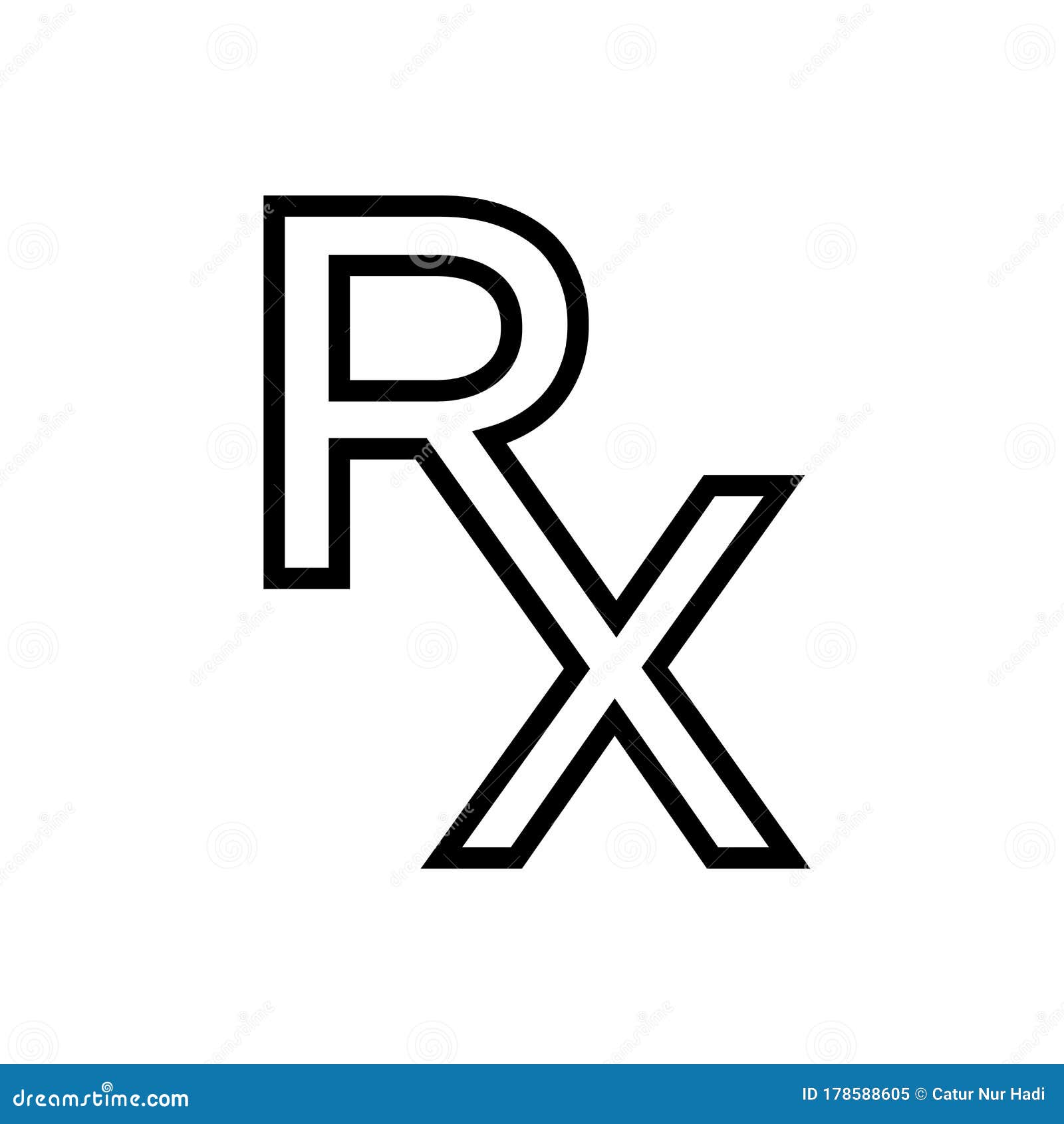 RX Signage Icon Flat Vector Template Design Trendy Stock Vector ...