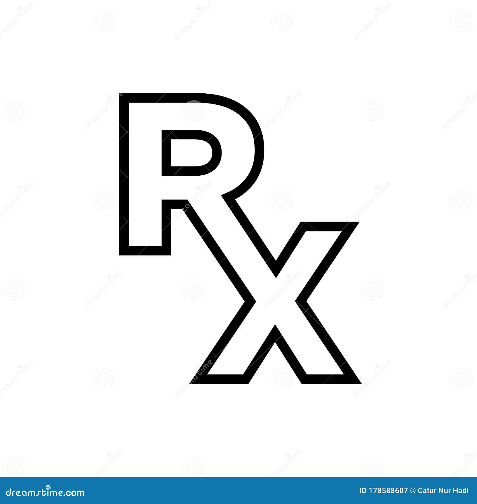 RX Signage Icon Flat Vector Template Design Trendy Stock Vector ...