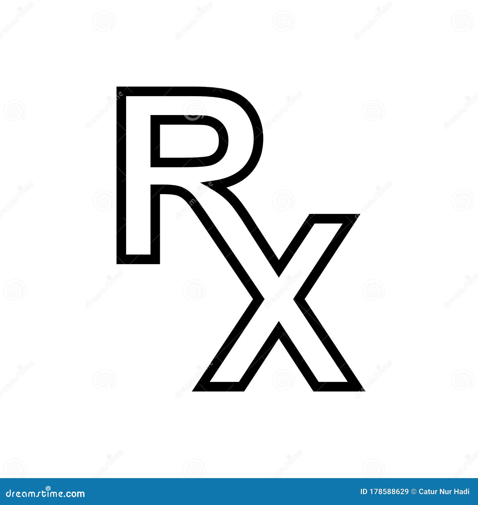 RX Signage Icon Flat Vector Template Design Trendy Stock Vector ...