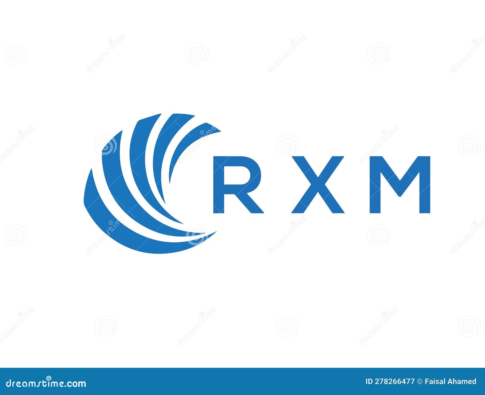 RXM Letter Logo Design on White Background. RXM Creative Circle Letter ...
