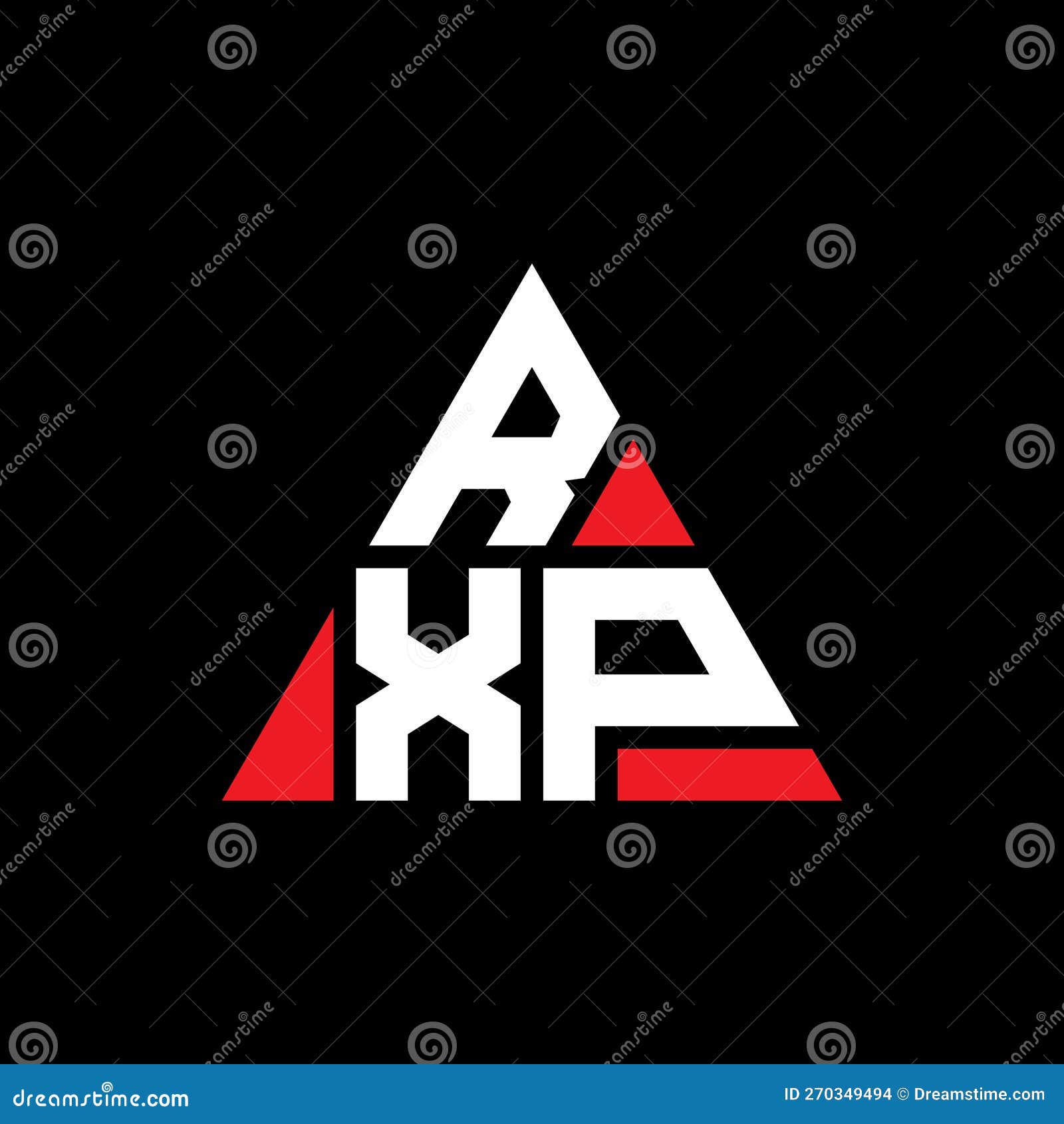 RXP Triangle Letter Logo Design with Triangle Shape. RXP Triangle Logo ...