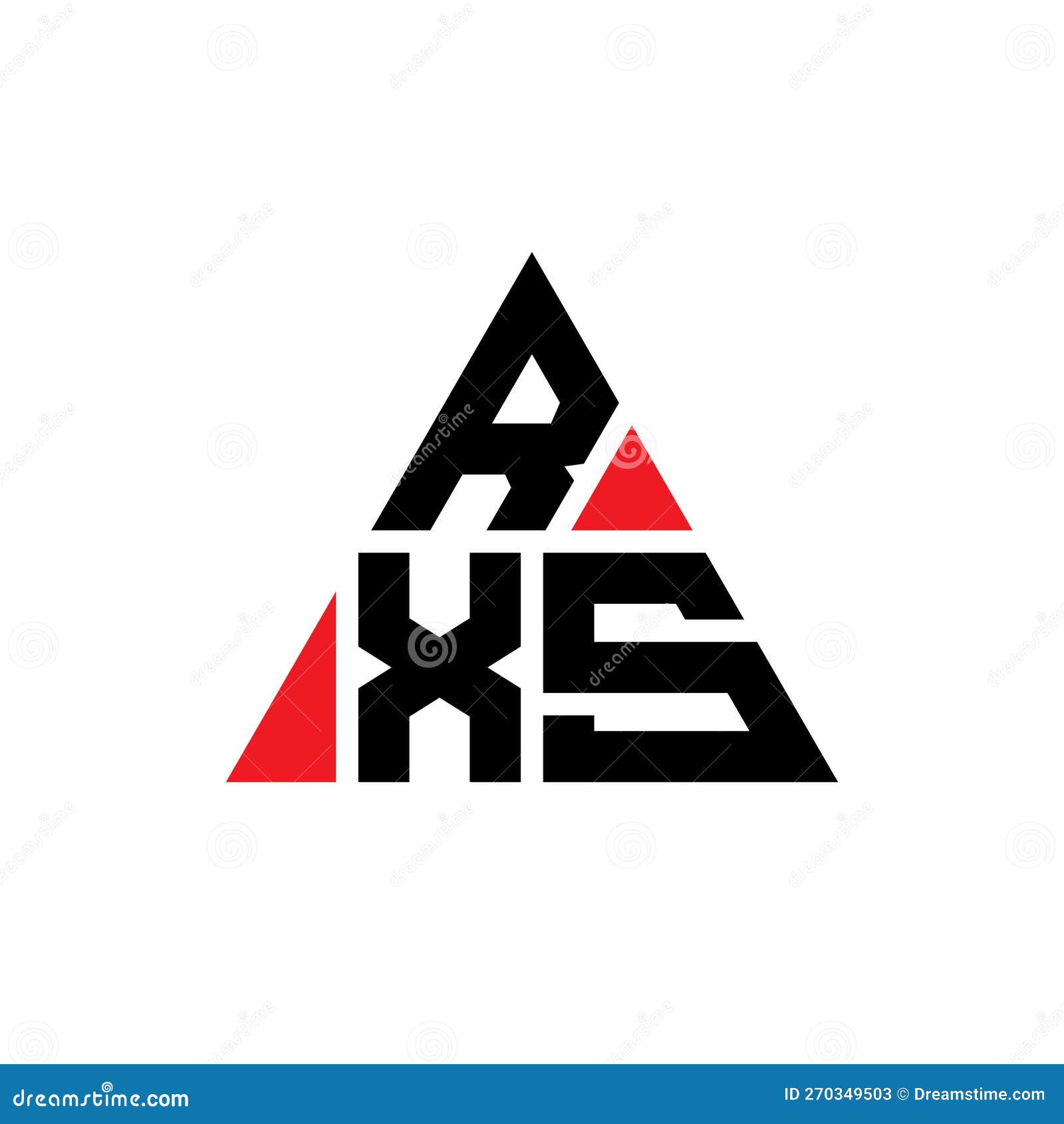 RXS Triangle Letter Logo Design with Triangle Shape. RXS Triangle Logo ...