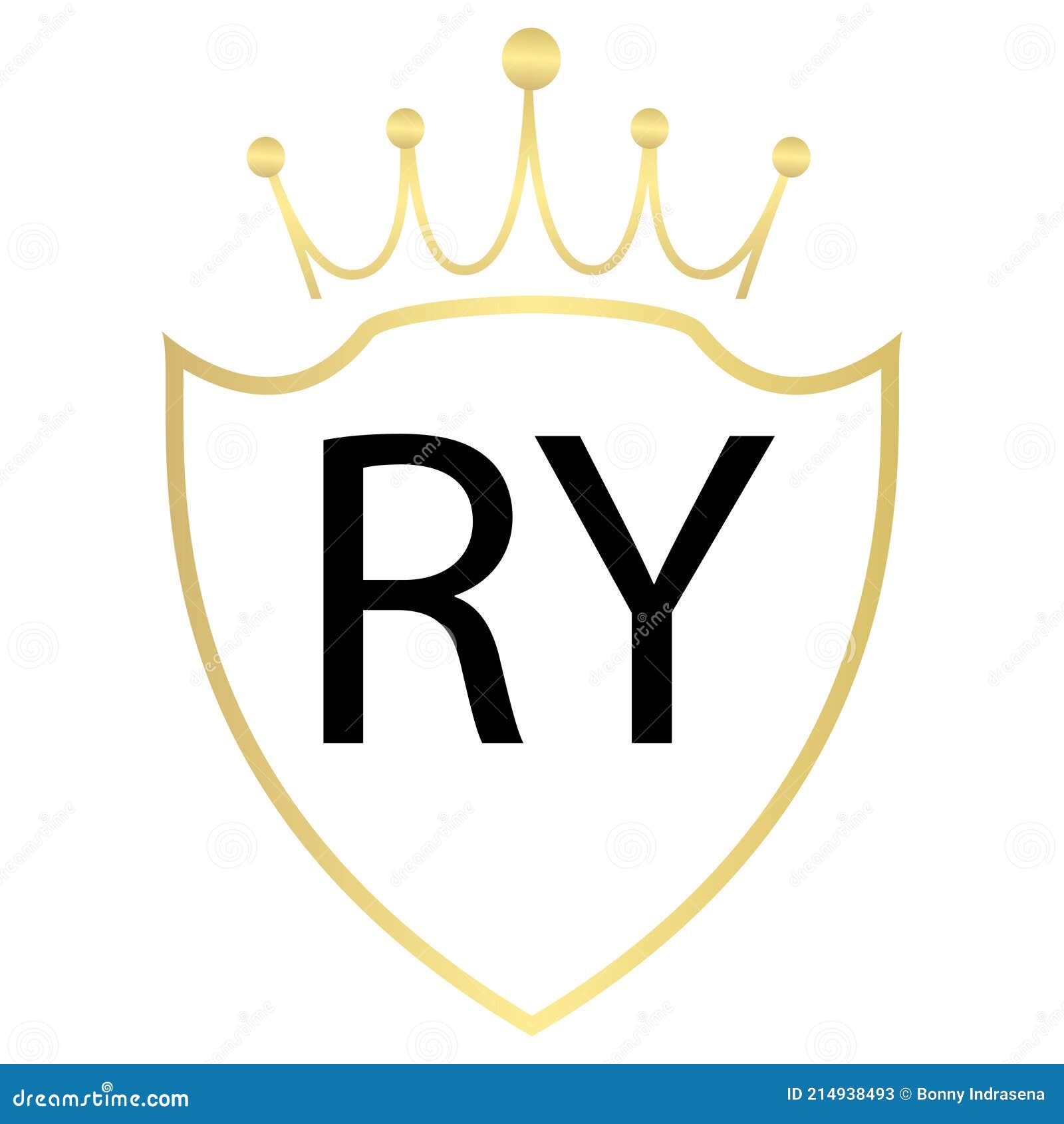 RY Letter Logo Design with Simple Style Stock Vector - Illustration of ...