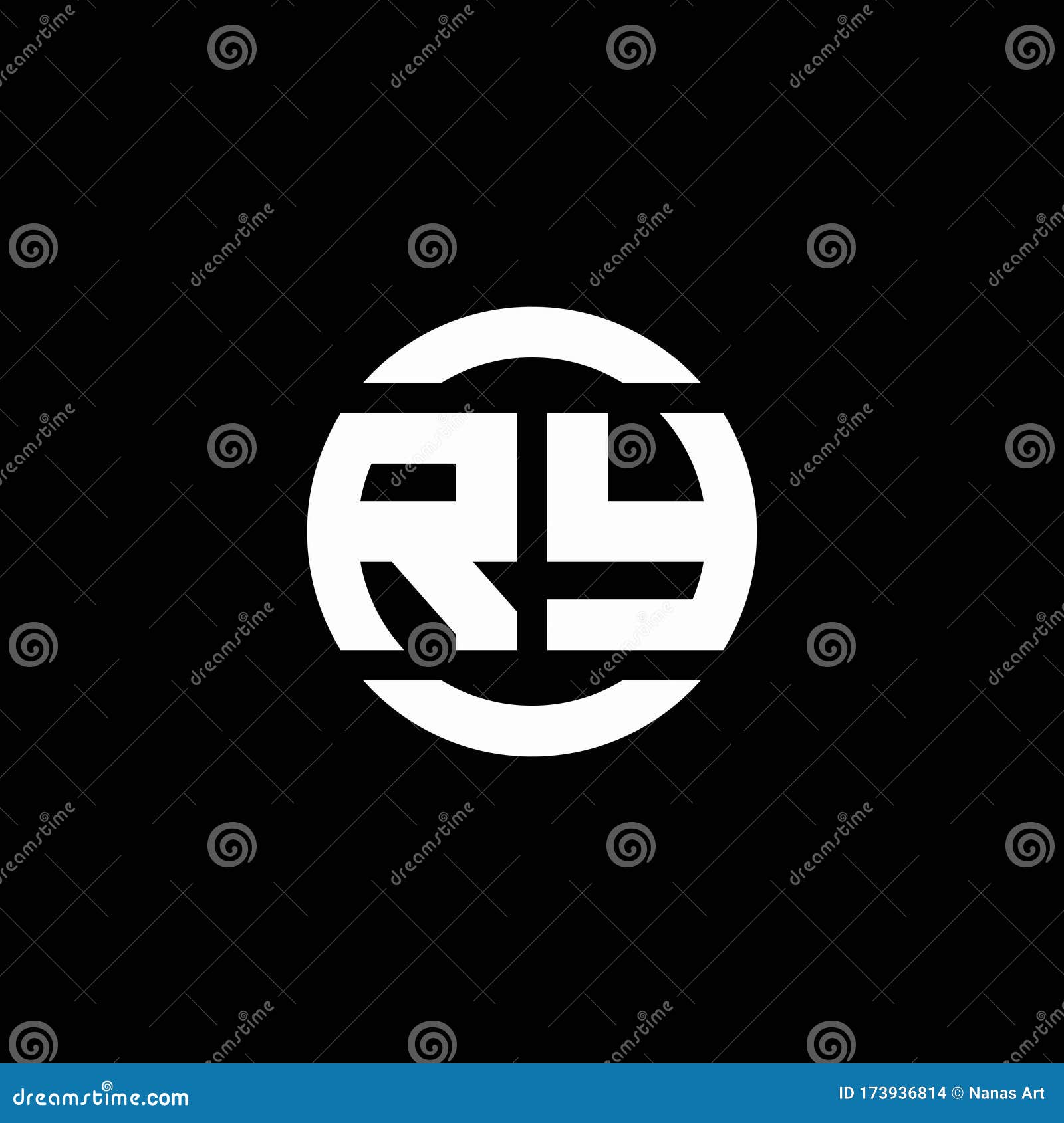 RY Logo Monogram Isolated on Circle Element Design Template Stock ...