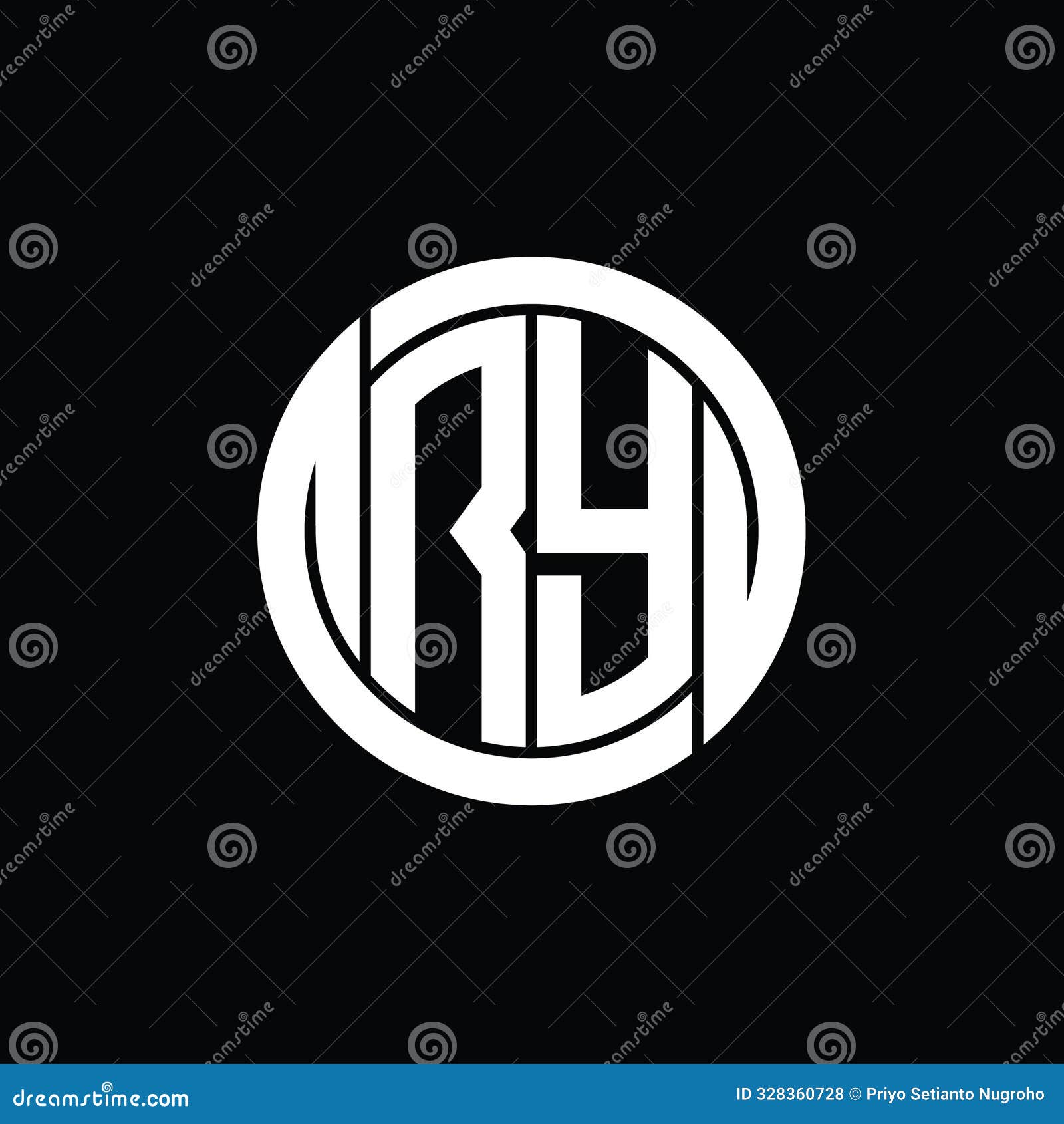 RY Logo Monogram Shield Inside Circle Shape Vector Images Design ...