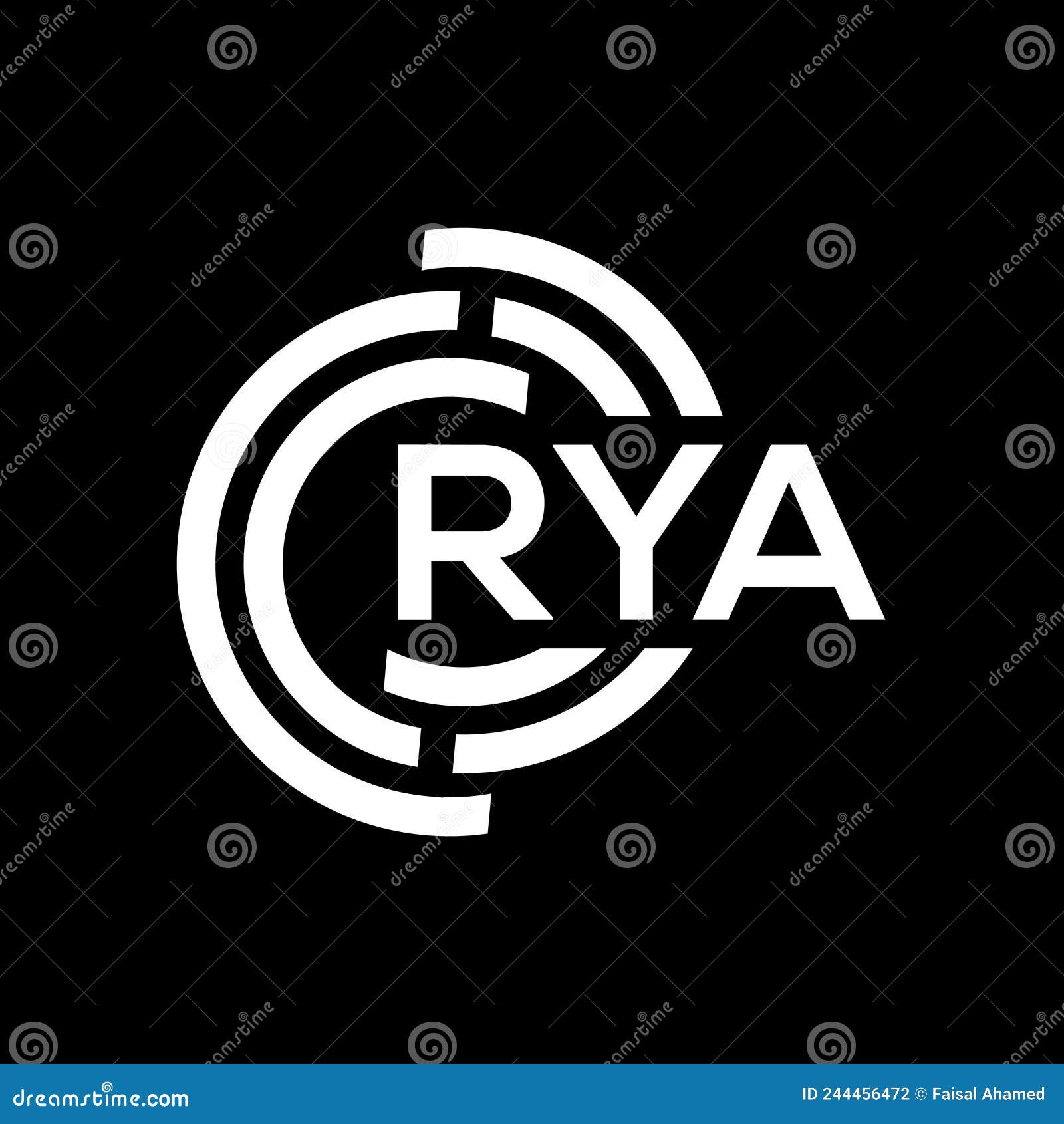 RYA Letter Logo Design. RYA Monogram Initials Letter Logo Concept Stock ...