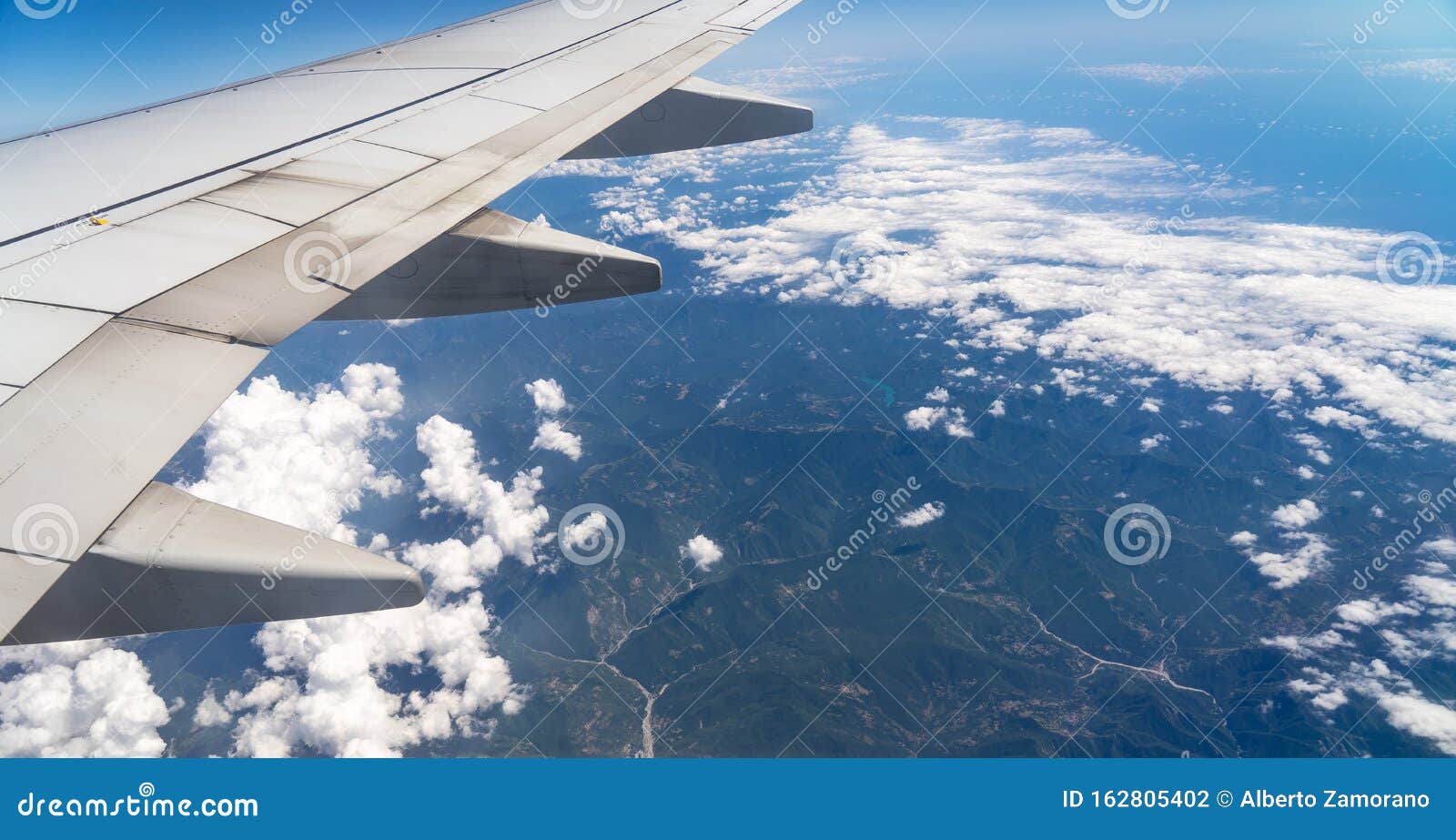 Ryanair Flying and Traveling, View from Airplane Window on the Wing ...