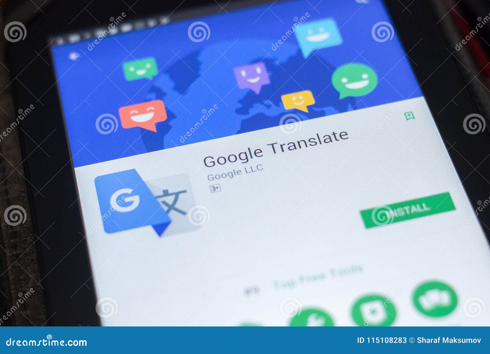 Ryazan, Russia - April 19, 2018 - Google Translate Mobile App on the ...