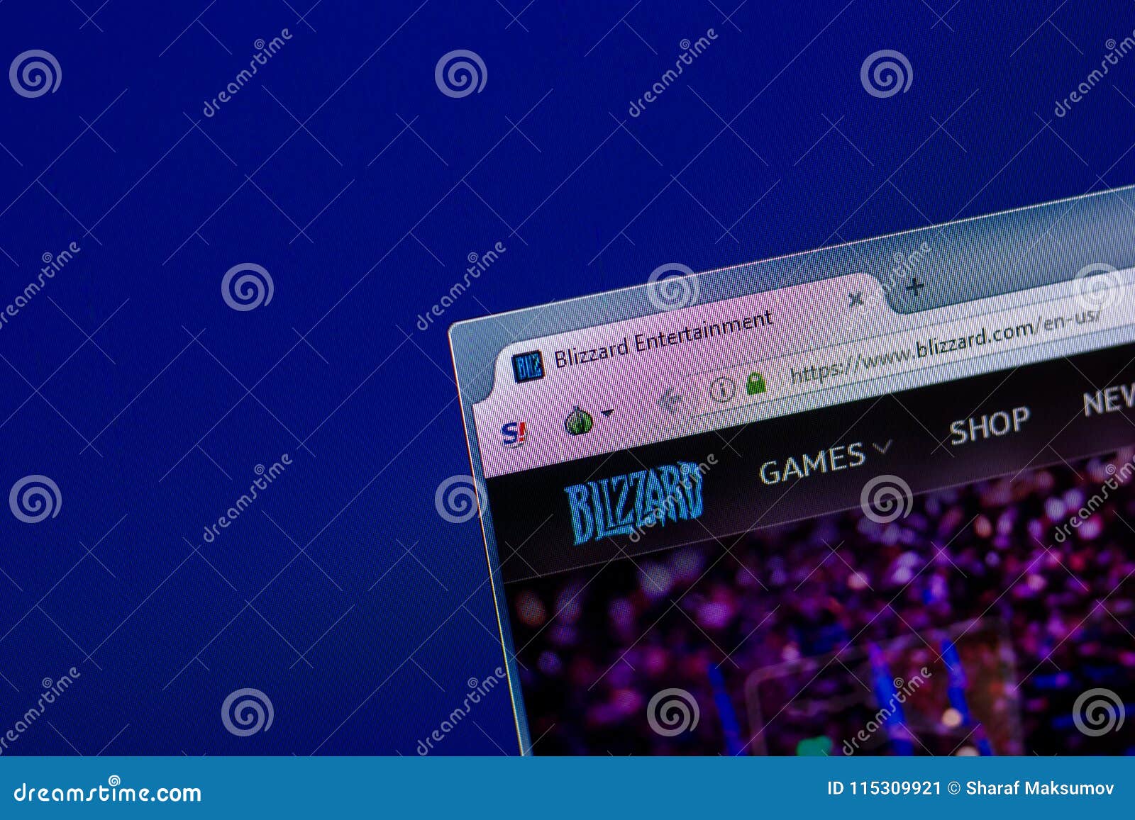 Ryazan, Russia - April 16, 2018 - Homepage of Blizzard Website on the ...