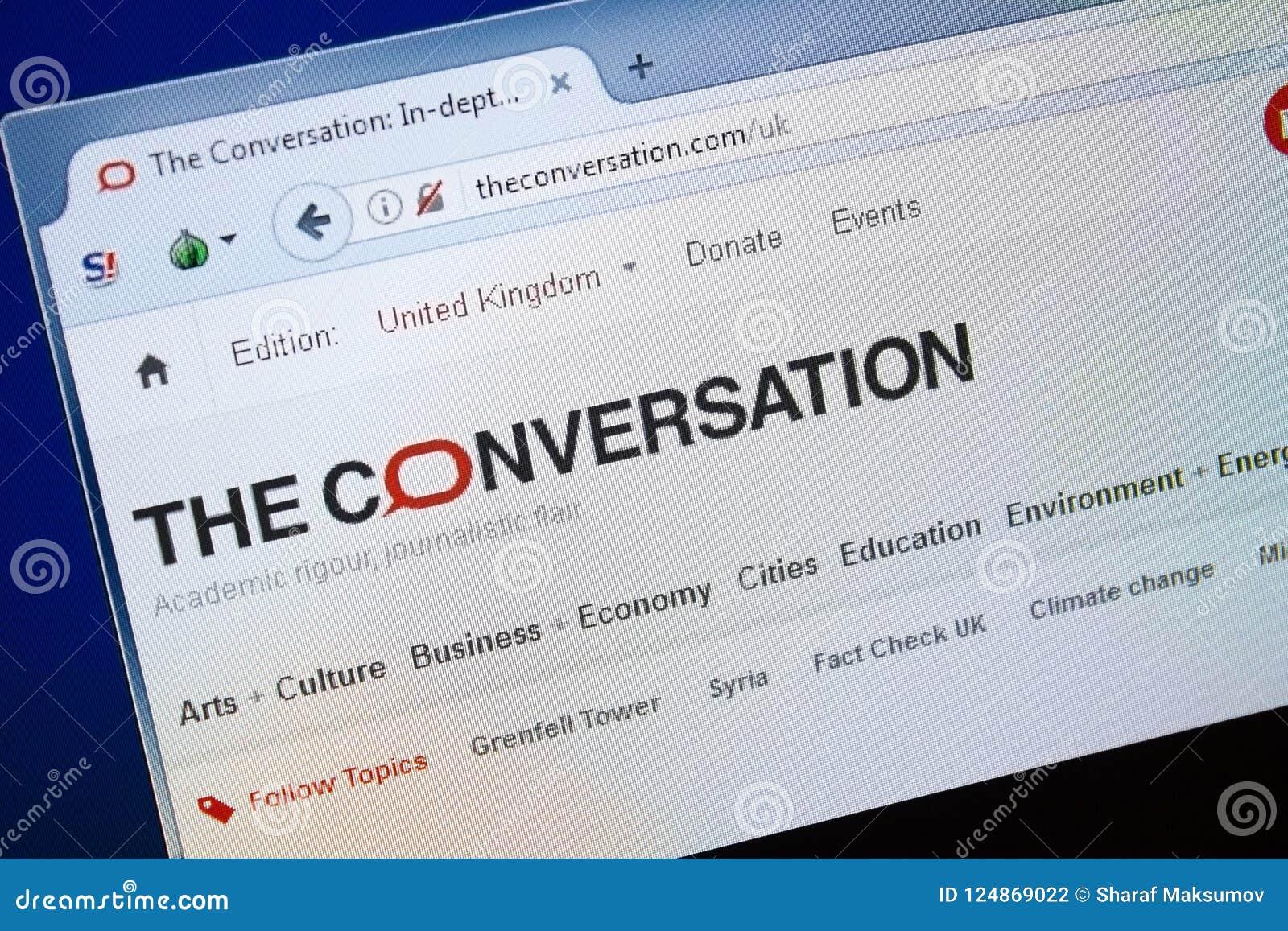 Ryazan, Russia - August 26, 2018: Homepage of the Conversation Website ...