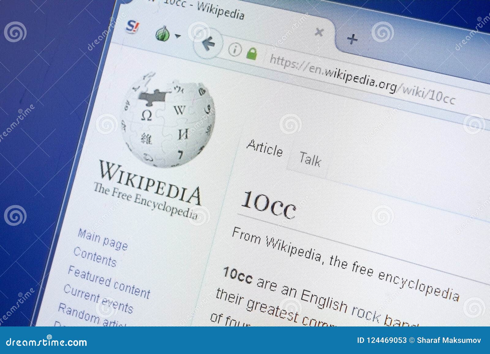 Ryazan, Russia - August 19, 2018: Wikipedia Page about 10cc on the ...