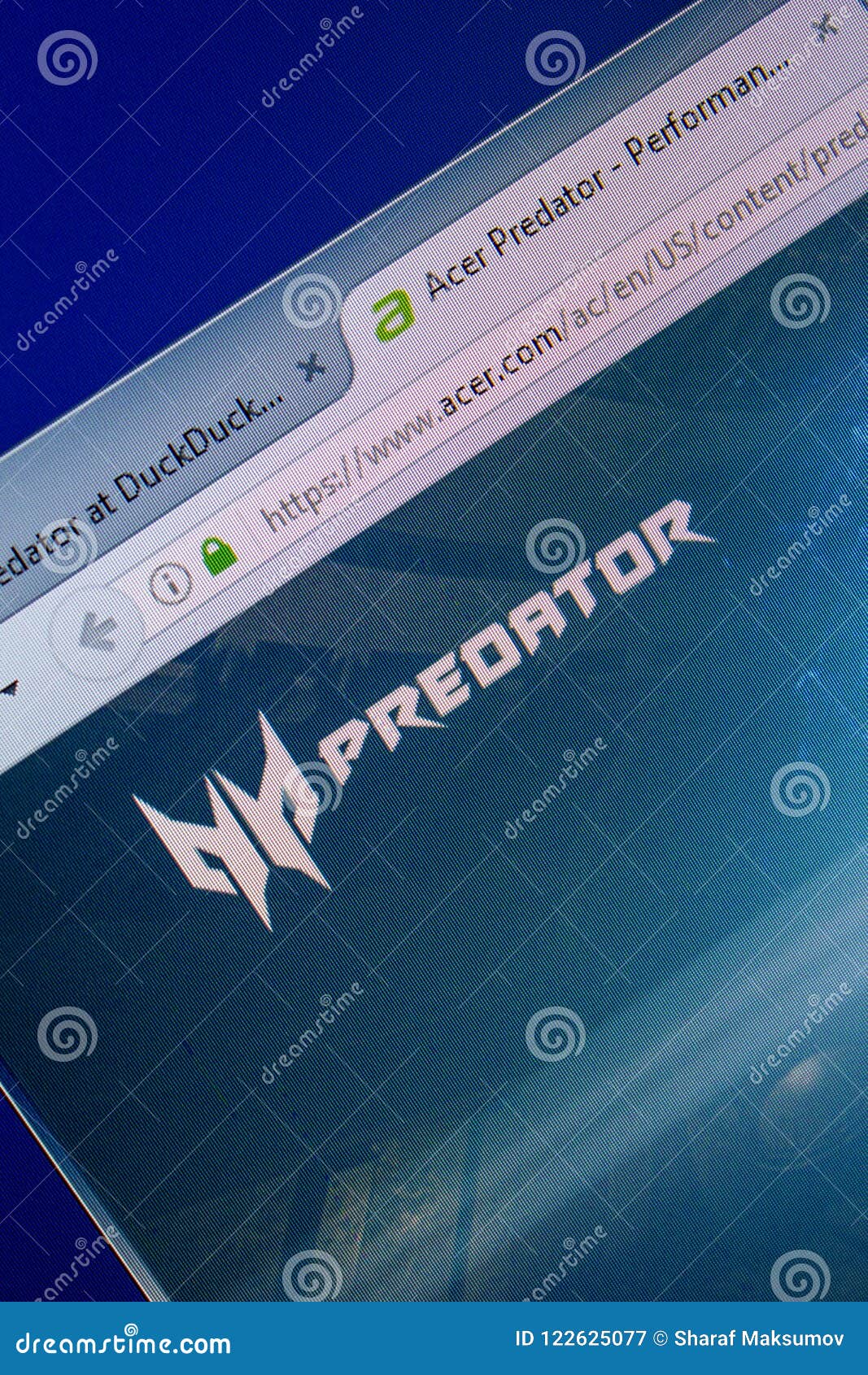 Ryazan, Russia - July 11, 2018: Acer Predator Website on the Display of ...