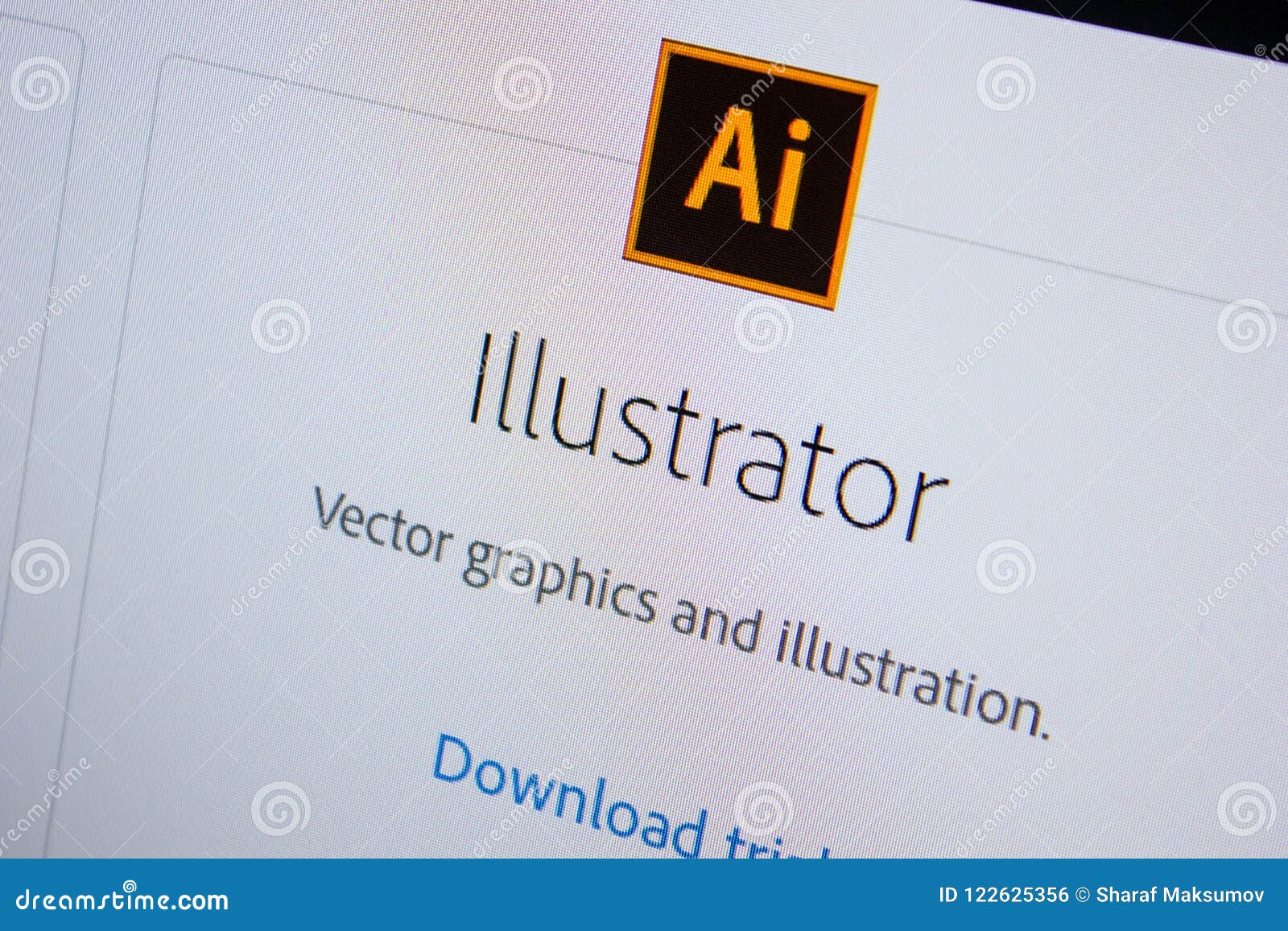 Adobe Illustrator Logo On The Screen Of Smartphone In Mans Hand On The ...