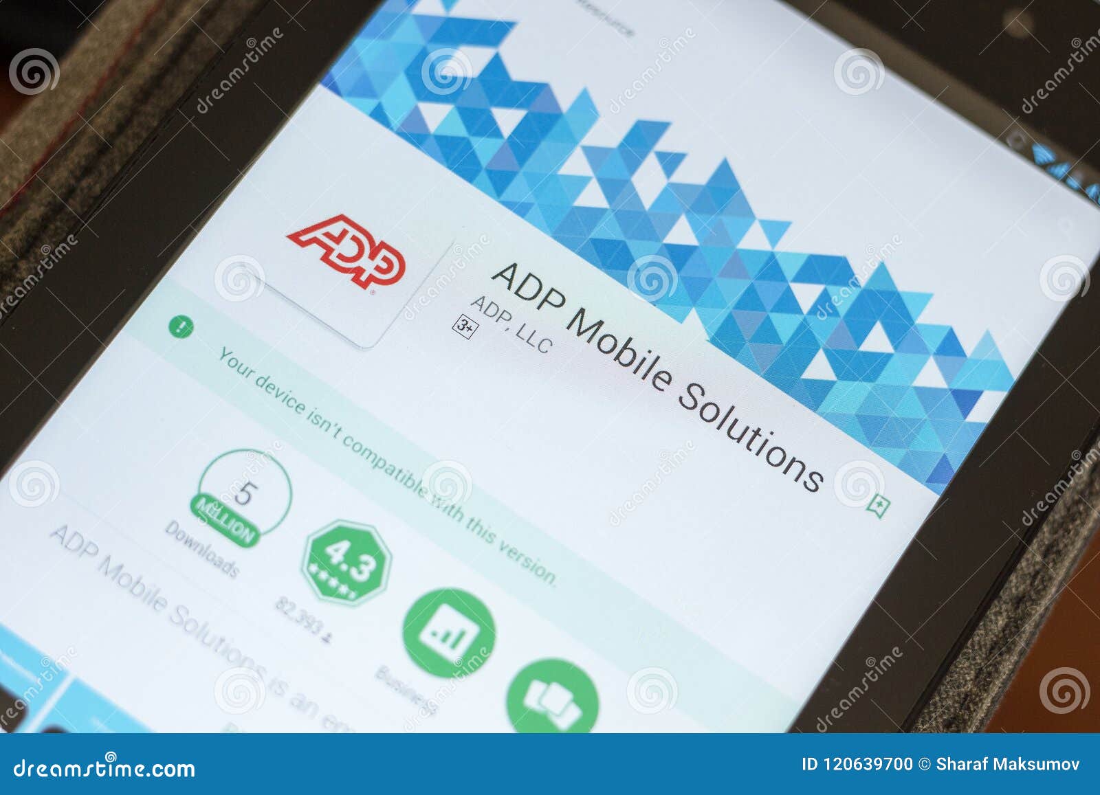 Ryazan, Russia - July 03, 2018: ADP Mobile Solutions Mobile App on the ...