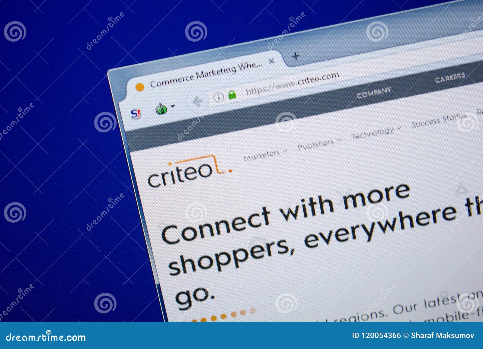 Ryazan, Russia - June 26, 2018: Homepage of Criteo Website on the ...