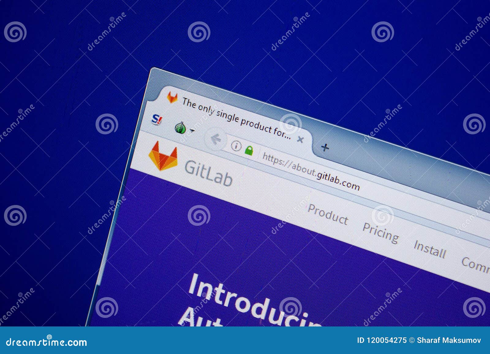 Ryazan, Russia - June 26, 2018: Homepage of GitLab Website on the ...